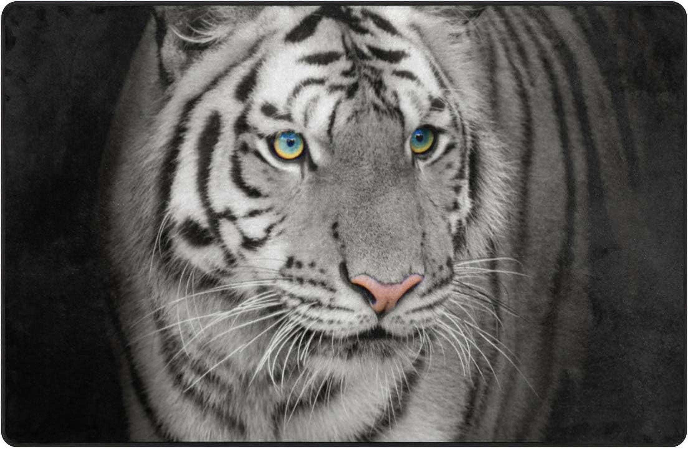 Dreamtimes Lightweight Soft Area Rugs 31x20 Inch, Tiger Portrait Floor ...