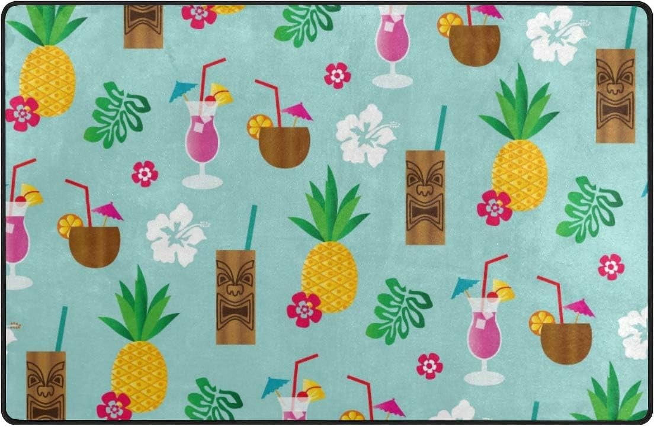 Dreamtimes Lightweight Soft Area Rugs 31x20 Inch, Tropical Tiki Drinks ...