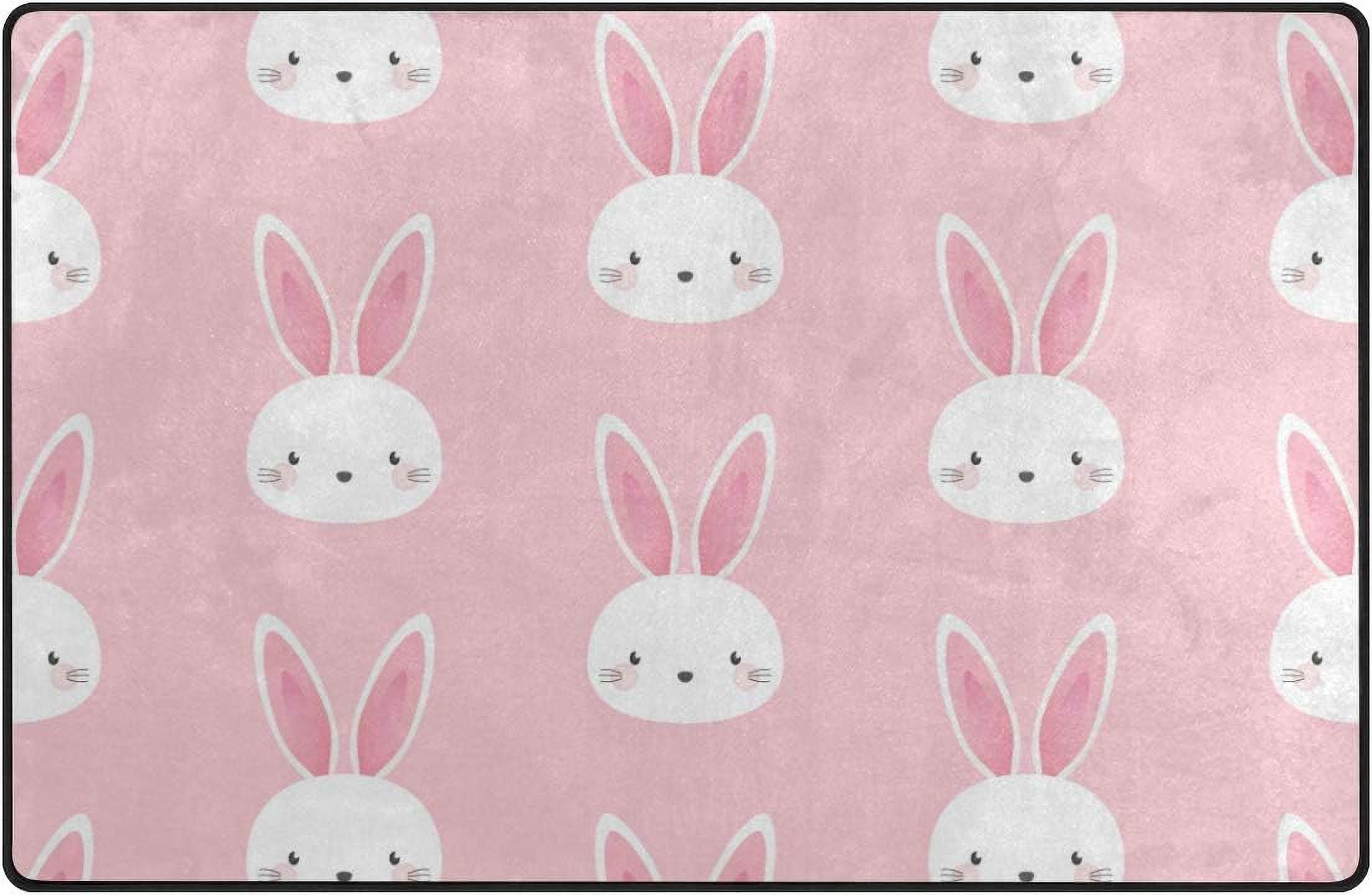 Dreamtimes Lightweight Soft Area Rugs 60 x 39 inch (5'x 3'3"), Bunny ...
