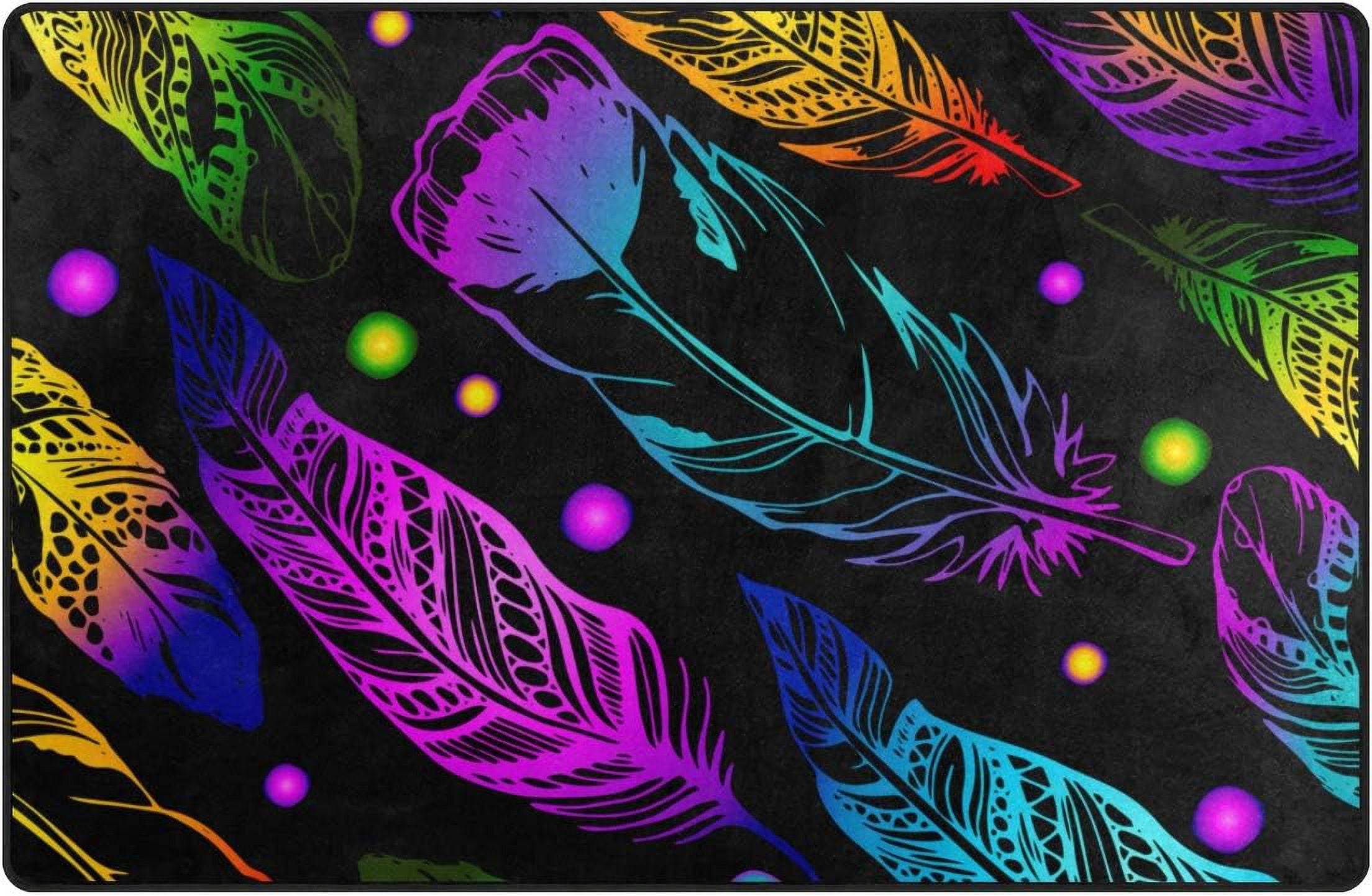 Dreamtimes Lightweight Soft Area Rugs 60 x 39 inch (5'x 3'3"), Colorful ...