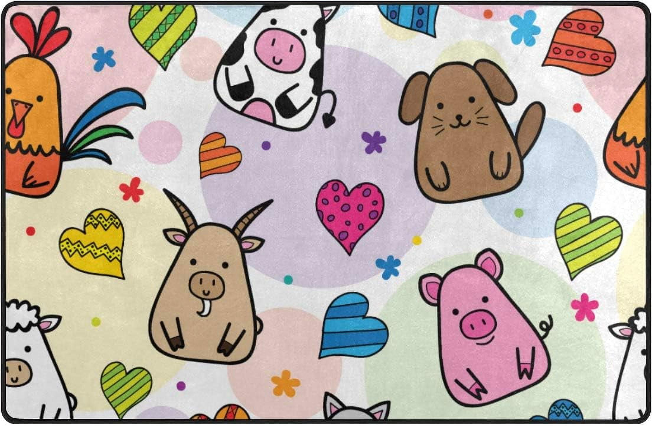 Dreamtimes Lightweight Soft Area Rugs 60 x 39 inch (5'x 3'3"), Cute ...