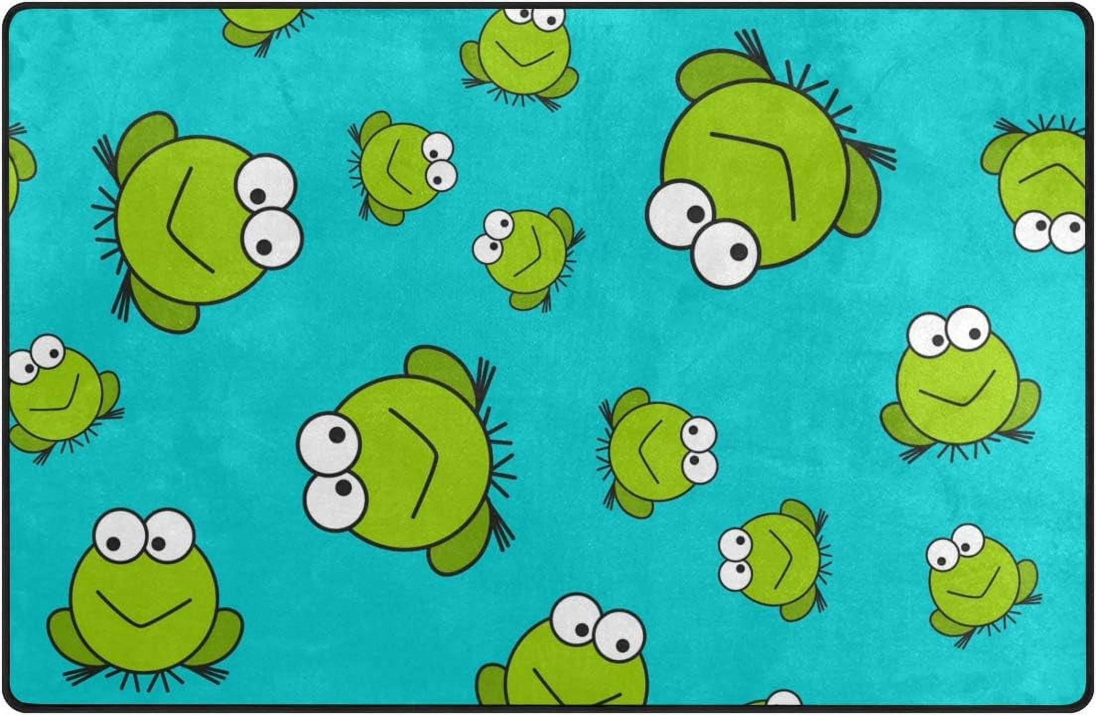 Dreamtimes Lightweight Soft Area Rugs 60 x 39 inch (5'x 3'3"), Frog and ...