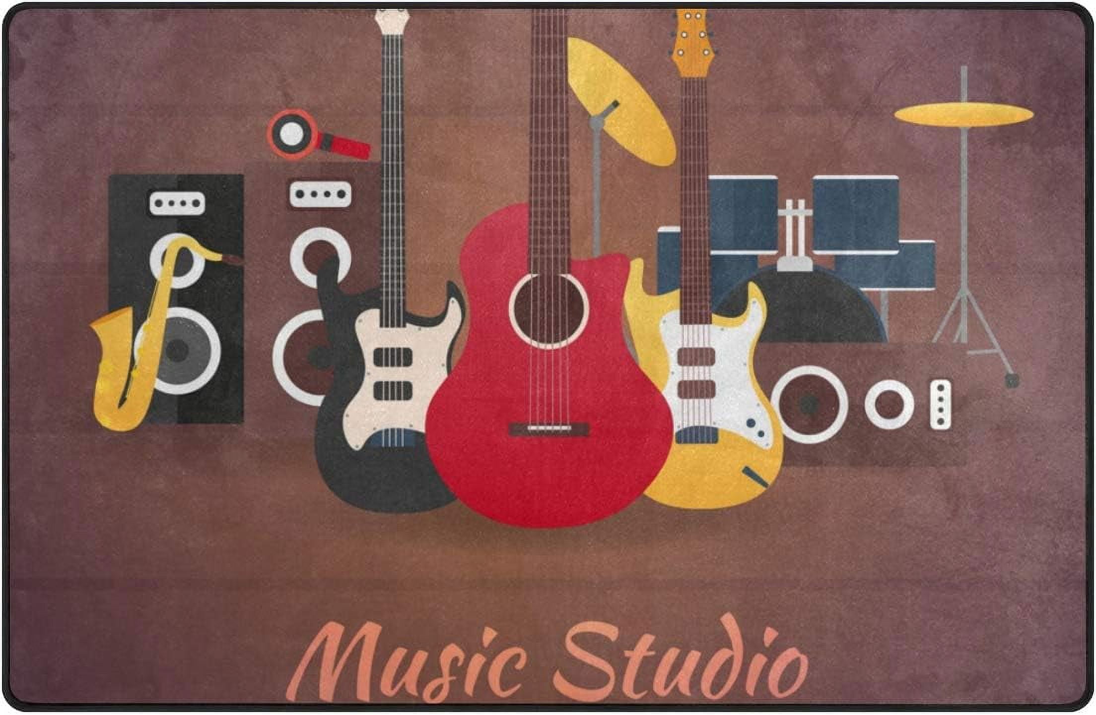 Dreamtimes Lightweight Soft Area Rugs 60 x 39 inch (5'x 3'3"), Music ...