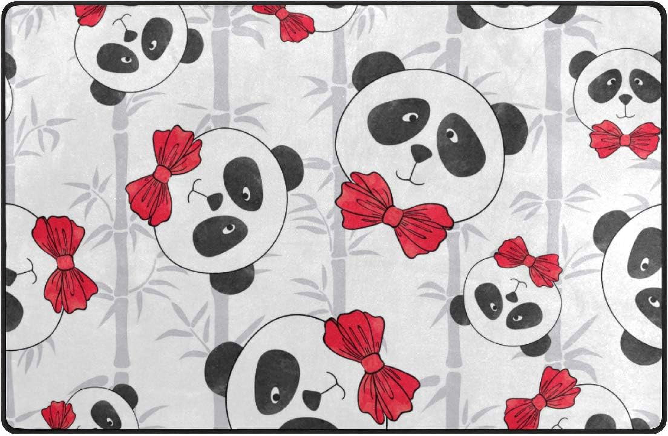 Dreamtimes Lightweight Soft Area Rugs 60 x 39 inch (5'x 3'3"), Panda ...