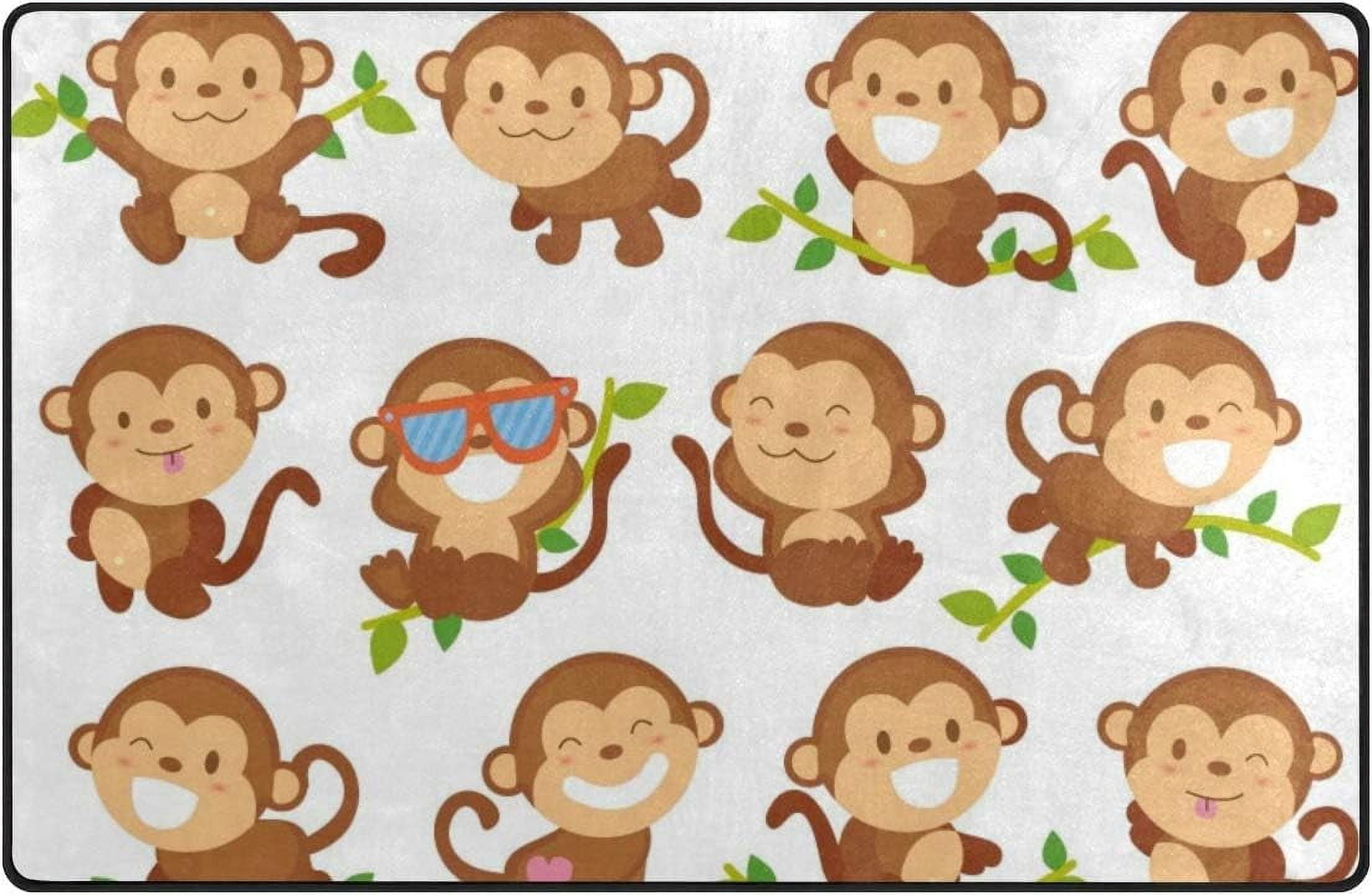 Dreamtimes Lightweight Soft Area Rugs 60 x 39 inch (5'x 3'3"), Playful ...