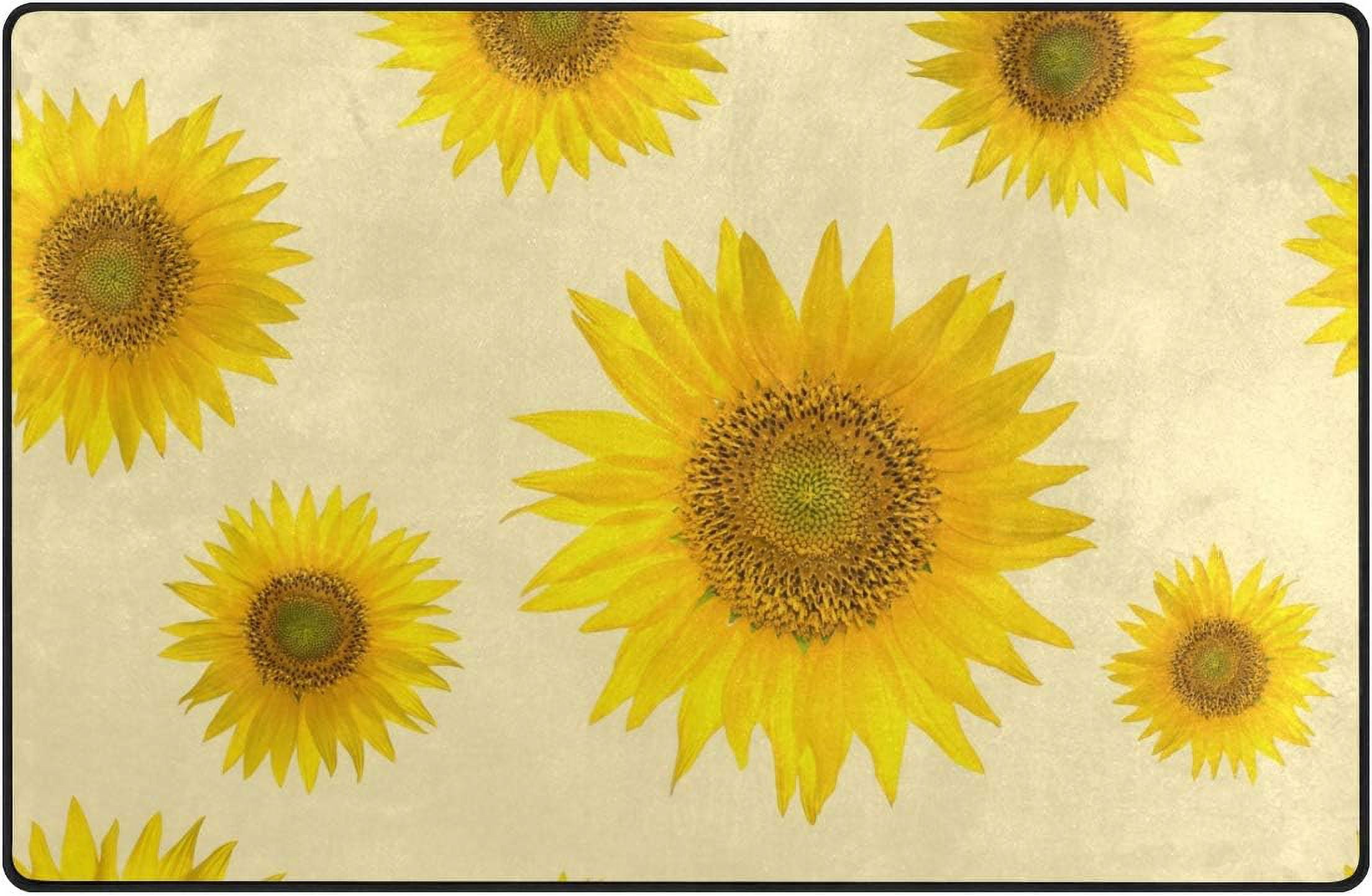 Dreamtimes Lightweight Soft Area Rugs 60 x 39 inch (5'x 3'3"), Yellow ...