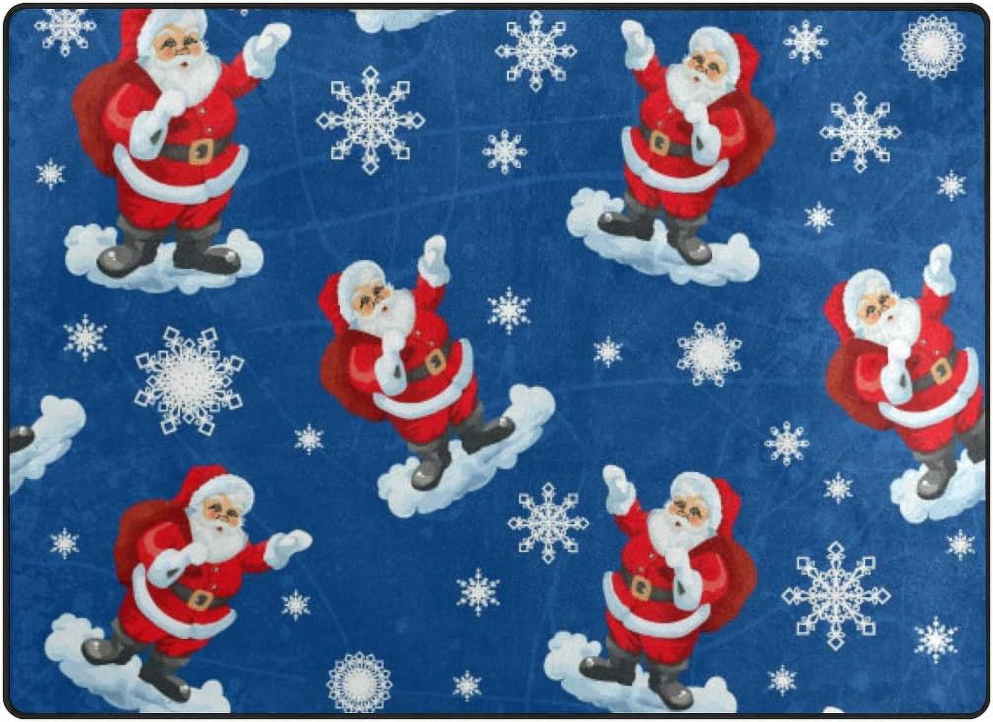 Dreamtimes Lightweight Soft Area Rugs 63 x 48 in, Santa Claus and ...