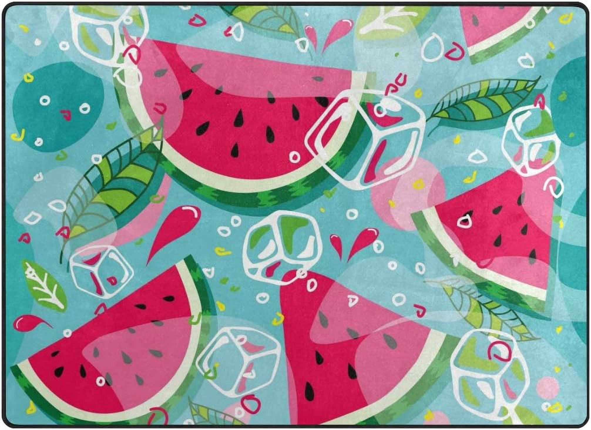 Dreamtimes Lightweight Soft Area Rugs 63 x 48 in, Watermelon Full ...