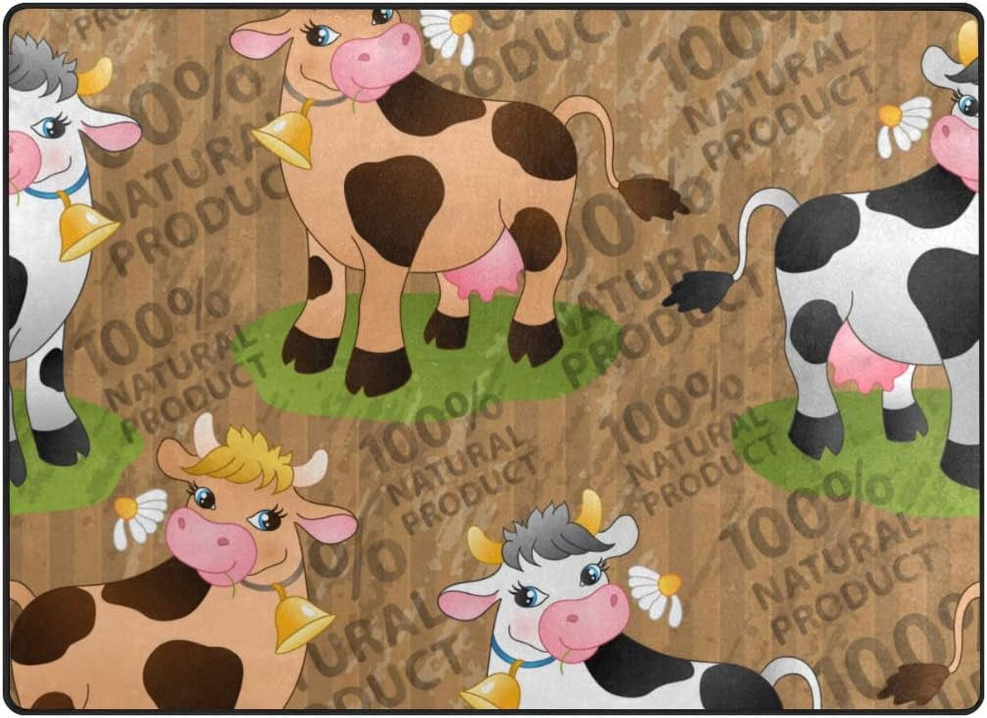 Dreamtimes Lightweight Soft Area Rugs, 80 x 58 inch（6'8" x 4'10"） Cute ...