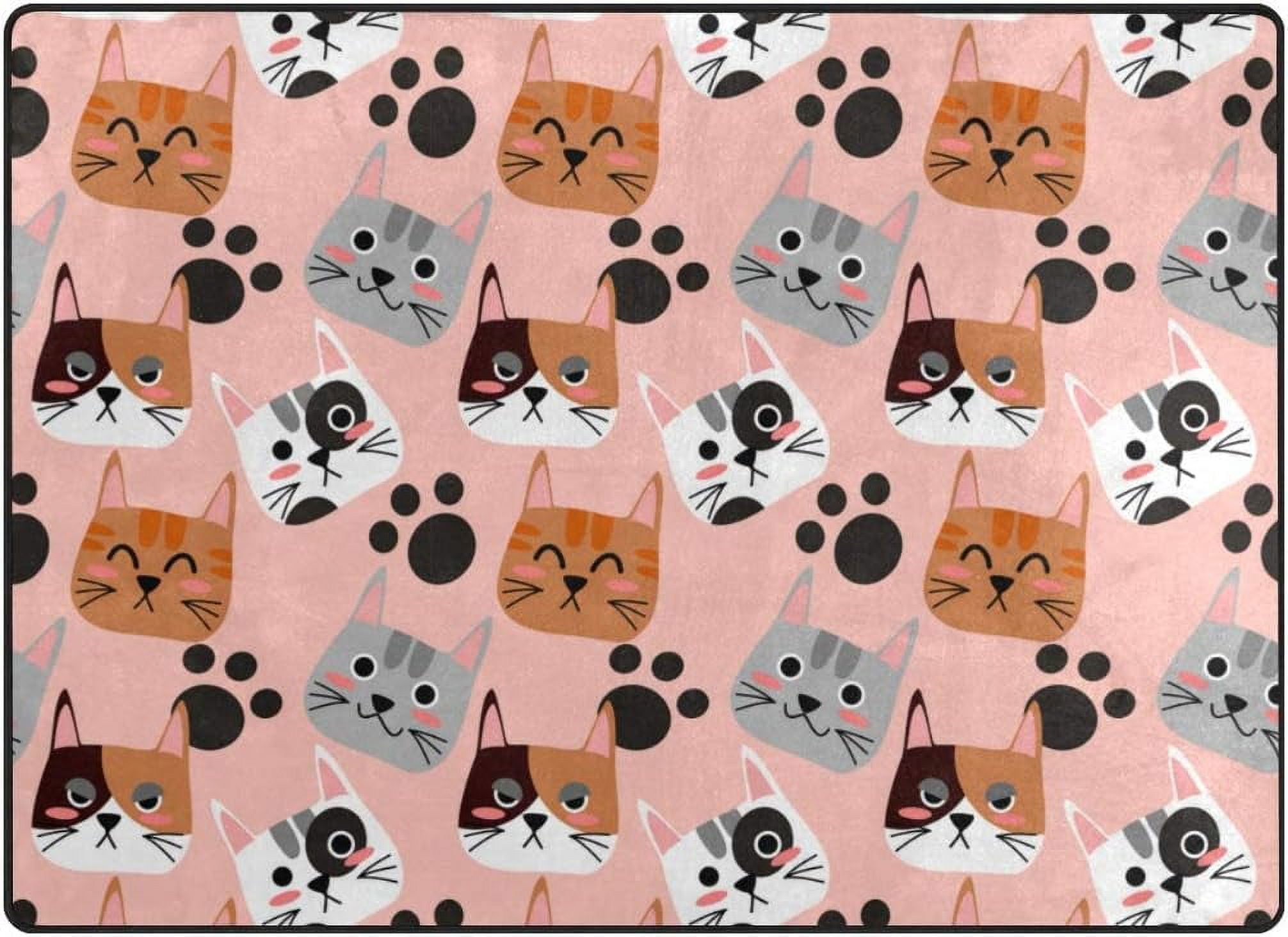 Dreamtimes Lightweight Soft Area Rugs, 80 x 58 inch（6'8" x 4'10"） Cute ...