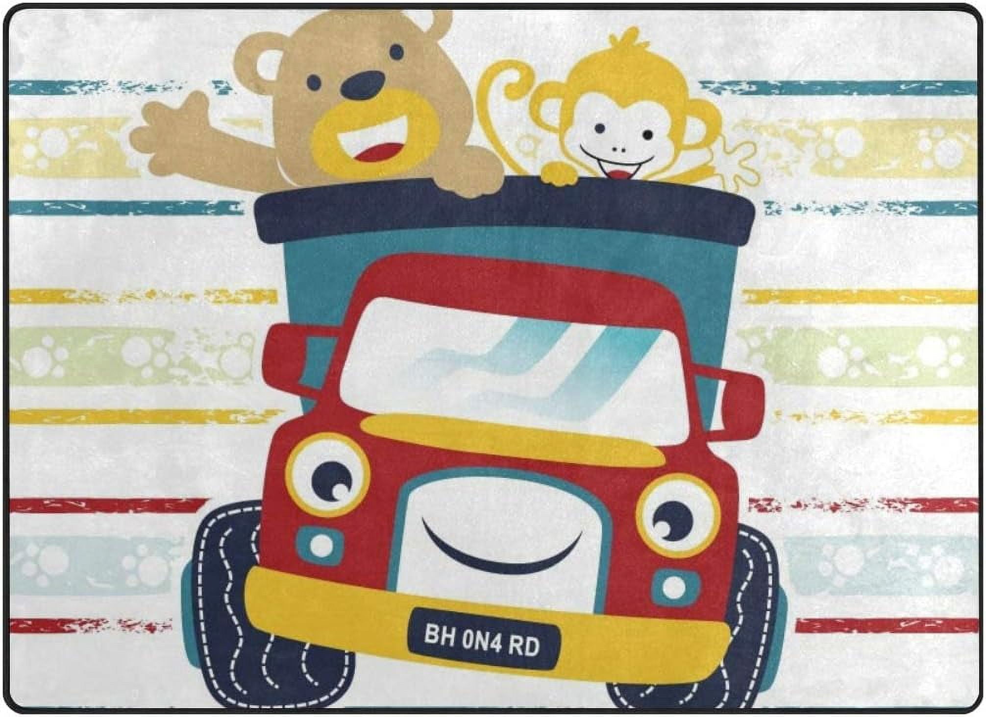 Dreamtimes Lightweight Soft Area Rugs, 80 x 58 inch（6'8" x 4'10"） Funny ...