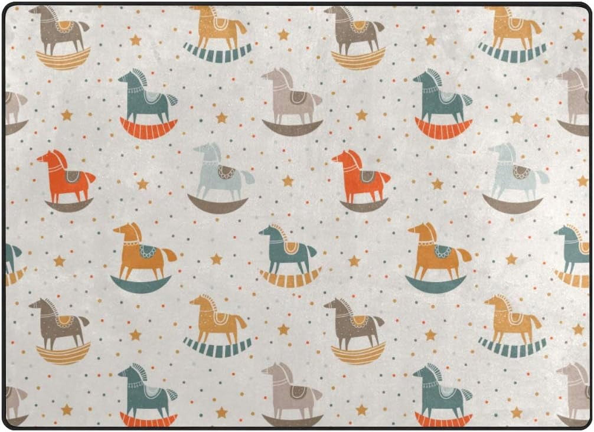 Dreamtimes Lightweight Soft Area Rugs, 80 x 58 inch（6'8" x 4'10"） Funny ...