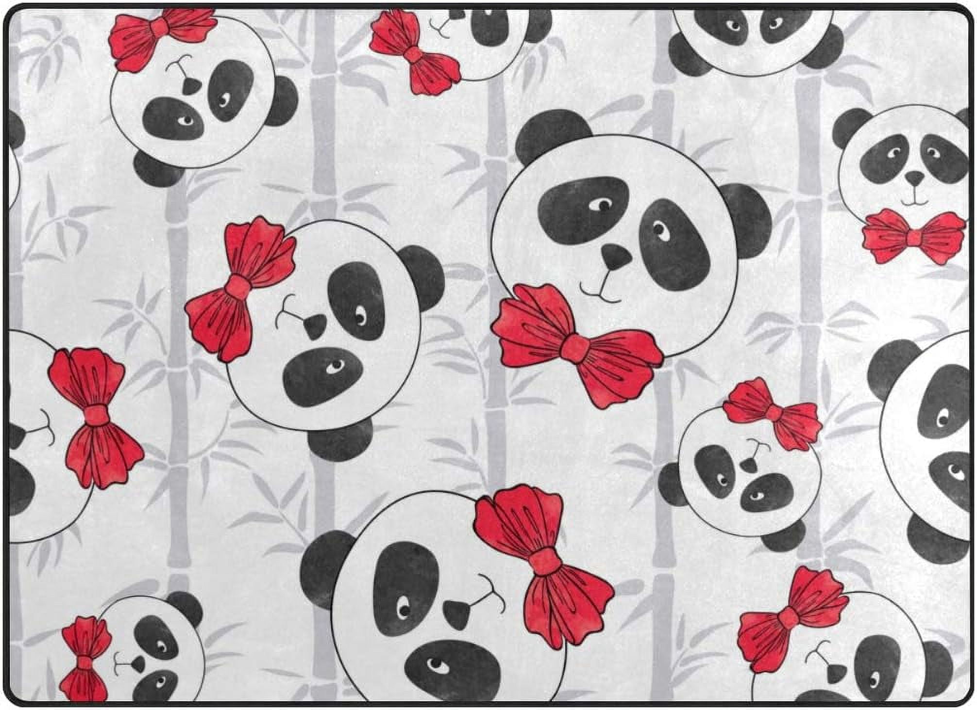 Dreamtimes Lightweight Soft Area Rugs, 80 x 58 inch（6'8" x 4'10"） Panda ...
