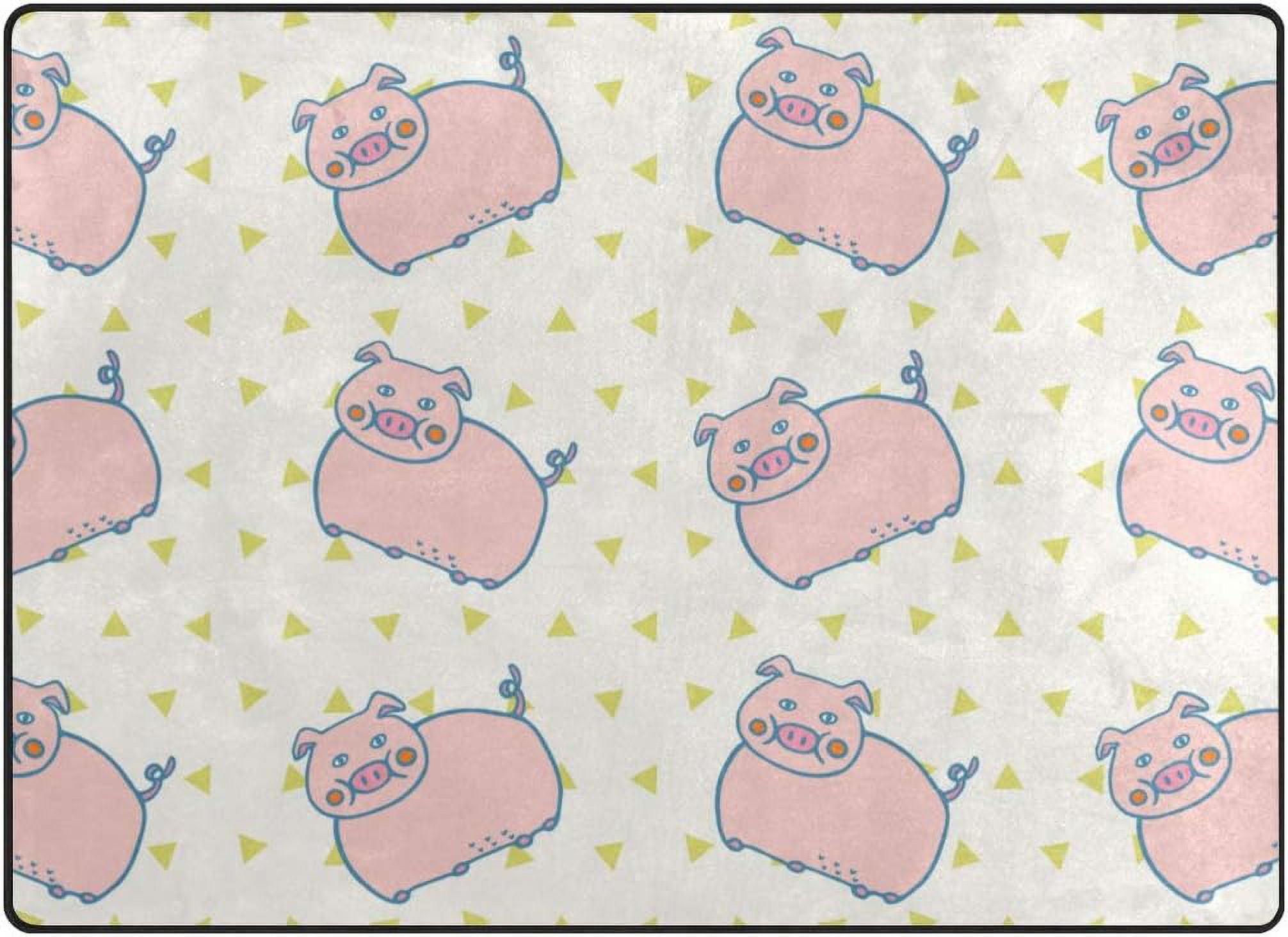 Dreamtimes Lightweight Soft Area Rugs, 80 x 58 inch（6'8" x 4'10"） Pink ...