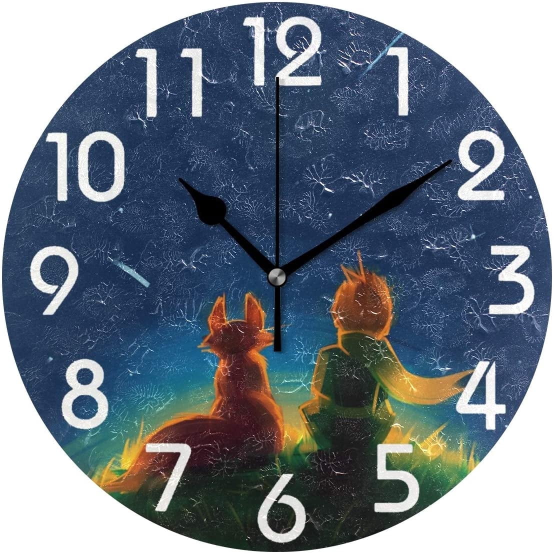Dreamtimes Little Prince and Fox Sitting on Grass Under Starry Sky ...
