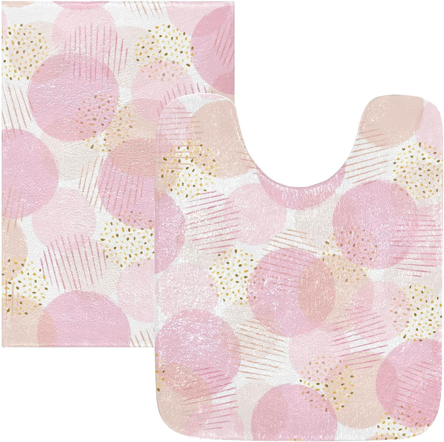 Dreamtimes Luxury Bathroom Rug Set 2 PCS, Baby Pattern Circles ...