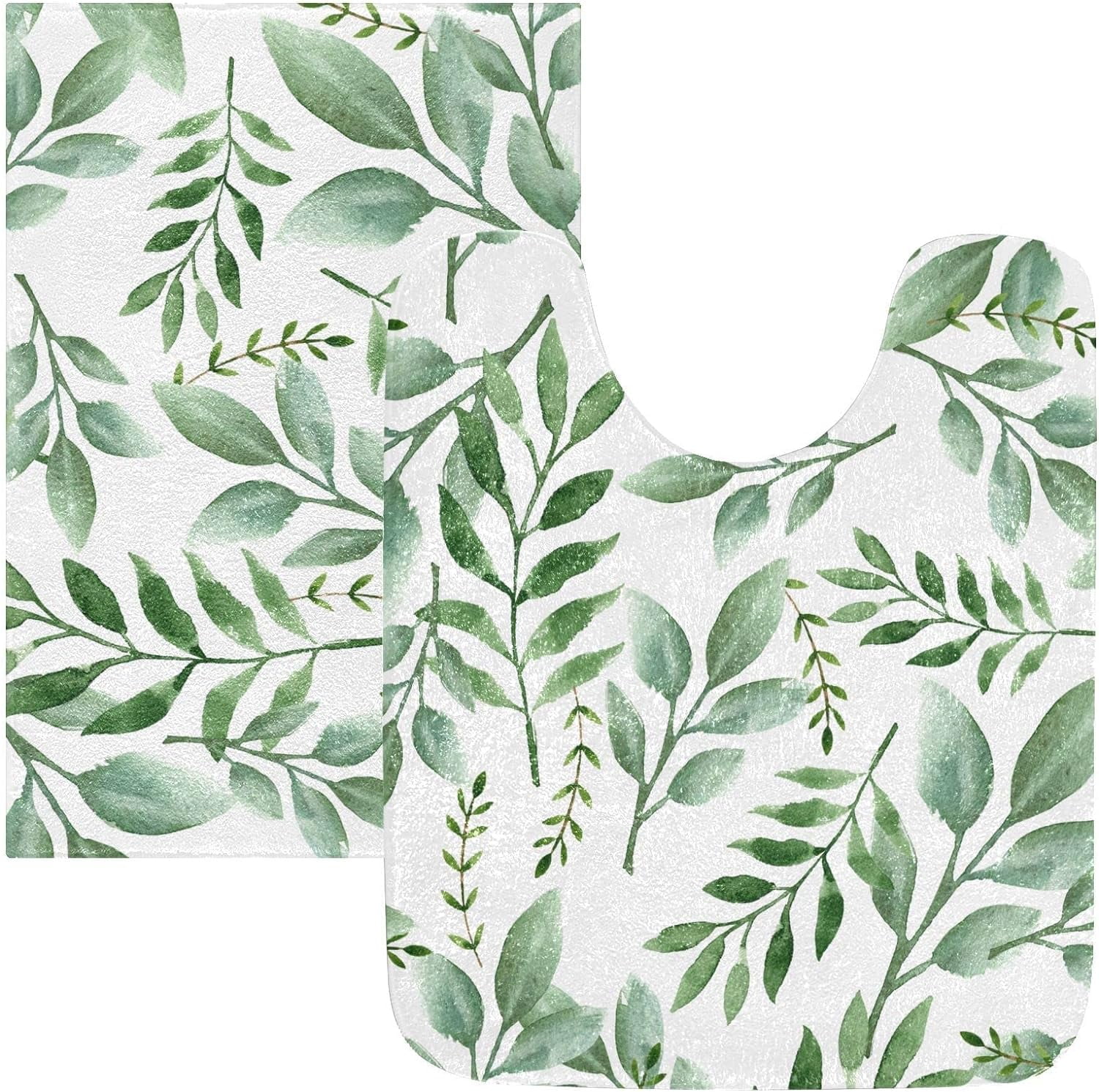 Dreamtimes Luxury Bathroom Rug Set 2 PCS, Seamless Watercolor Pattern ...