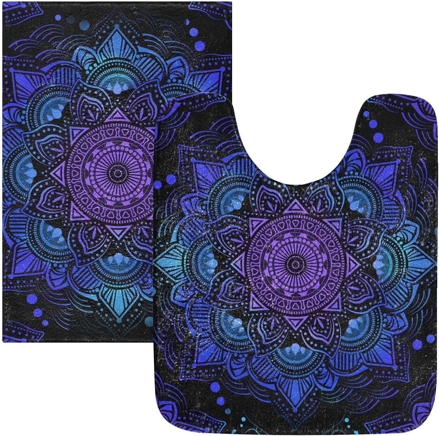 Dreamtimes Mandala Boho Bohemian Lotus Bath Mat for Bathroom Shower U ...