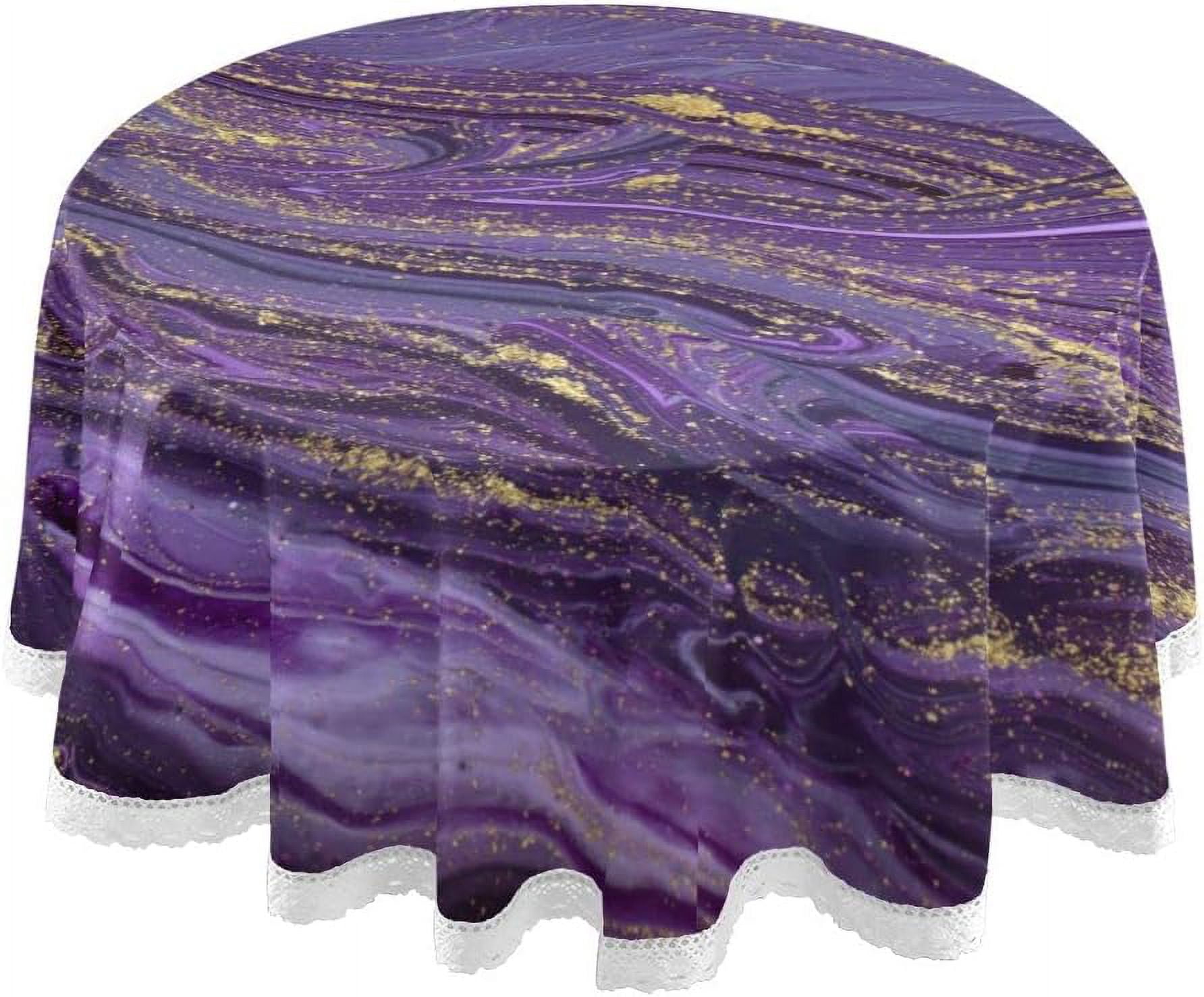 Dreamtimes Marble Round Tablecloth 60", Waterproof Tablecloth Stain ...