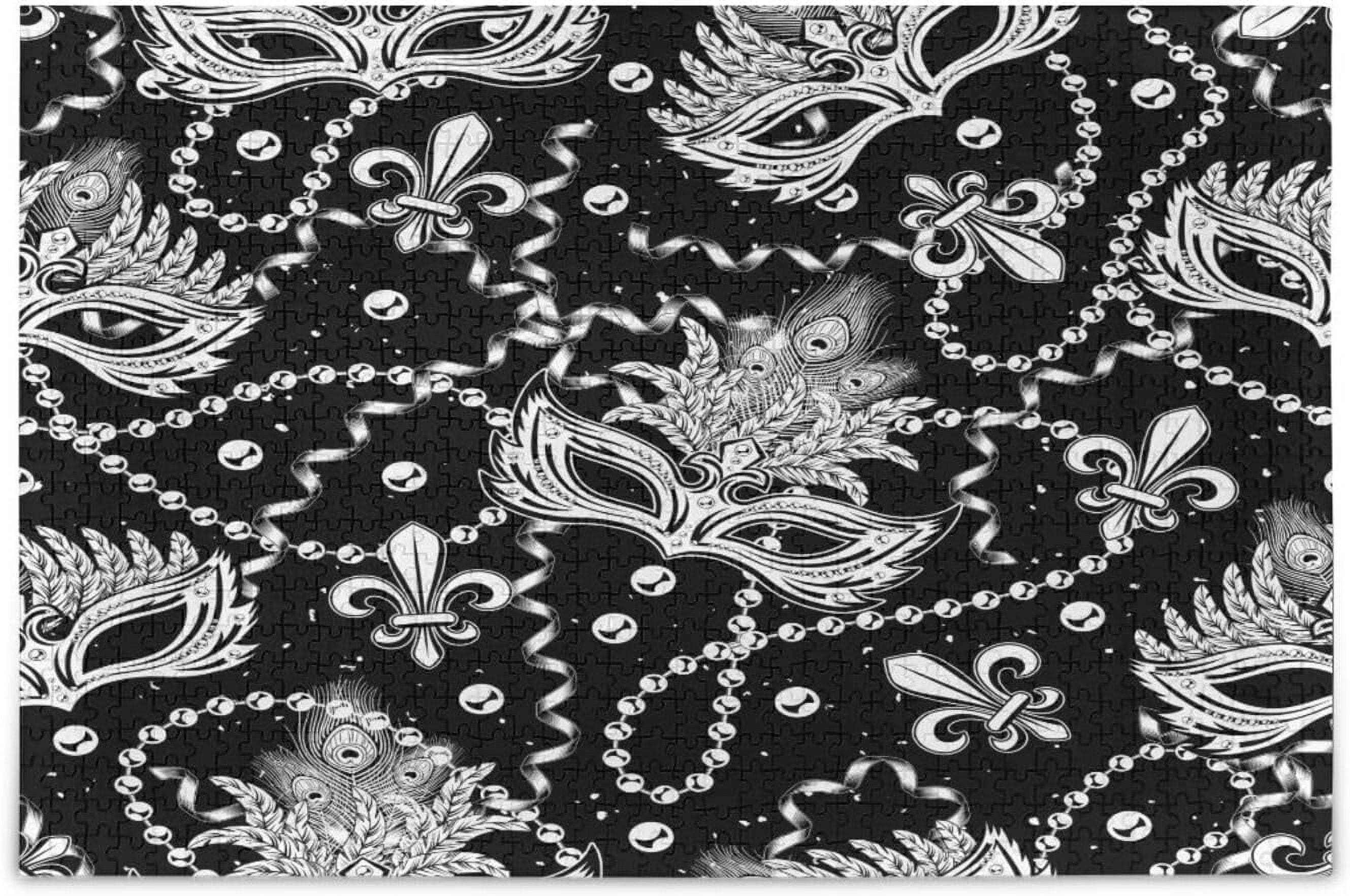 Dreamtimes Mardi Gras Mask Puzzle 500 Pieces - Wooden Jigsaw Puzzles ...