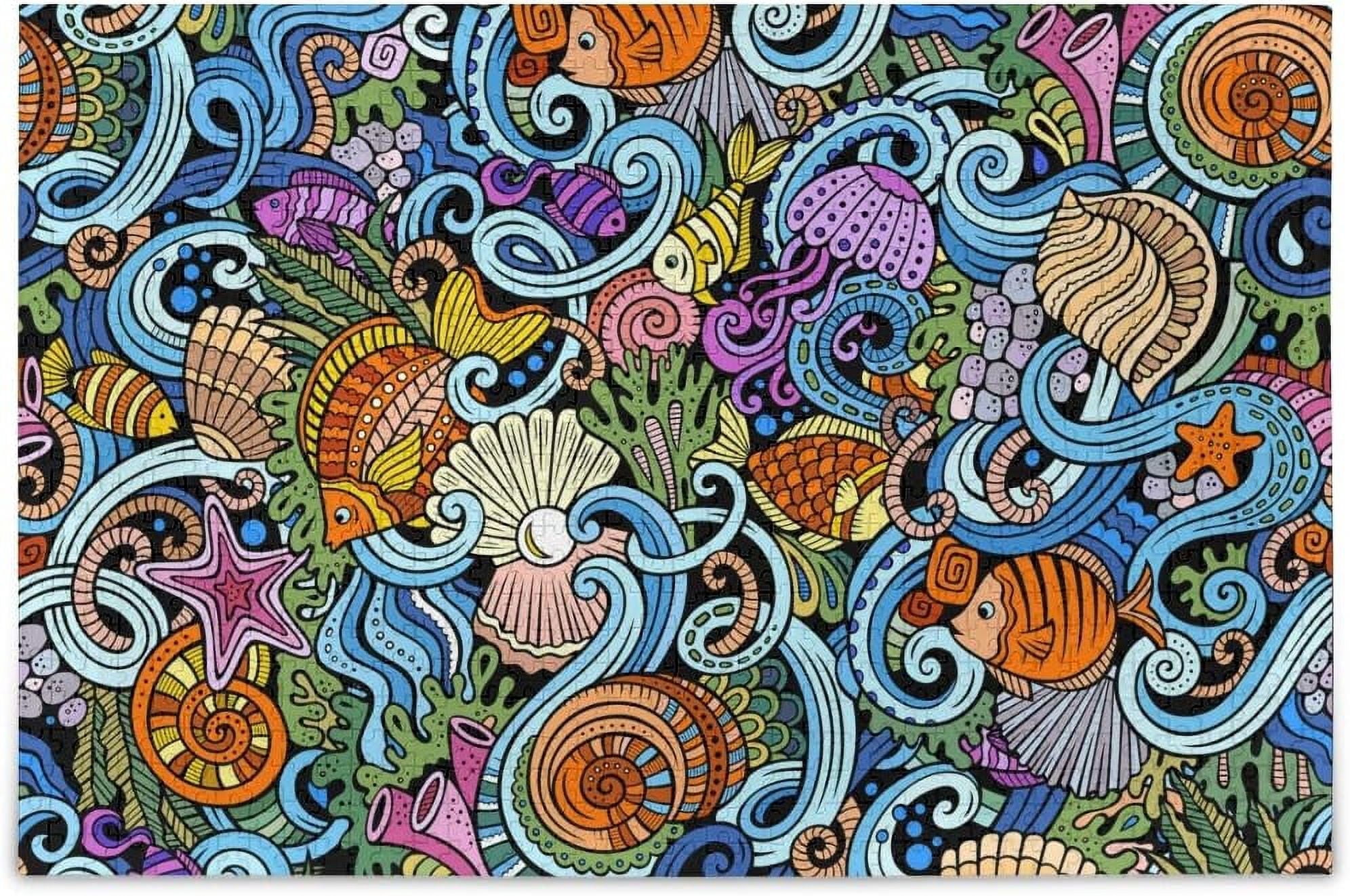 Dreamtimes Marine Sea Life Seashell Conch Fish Starfish Seaweed Octopus ...