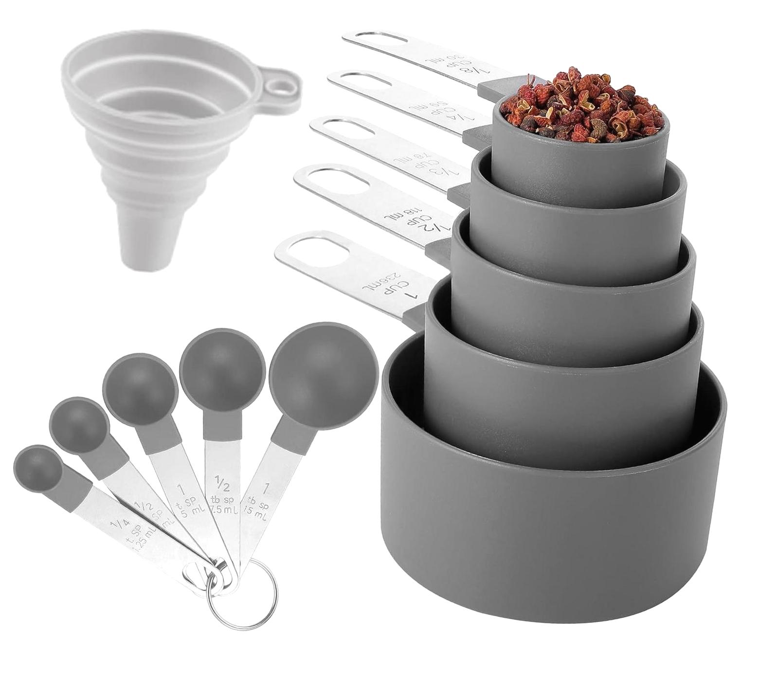 Dreamtimes Measuring Cups and Spoons Collection of 10 Pieces, Stackable ...