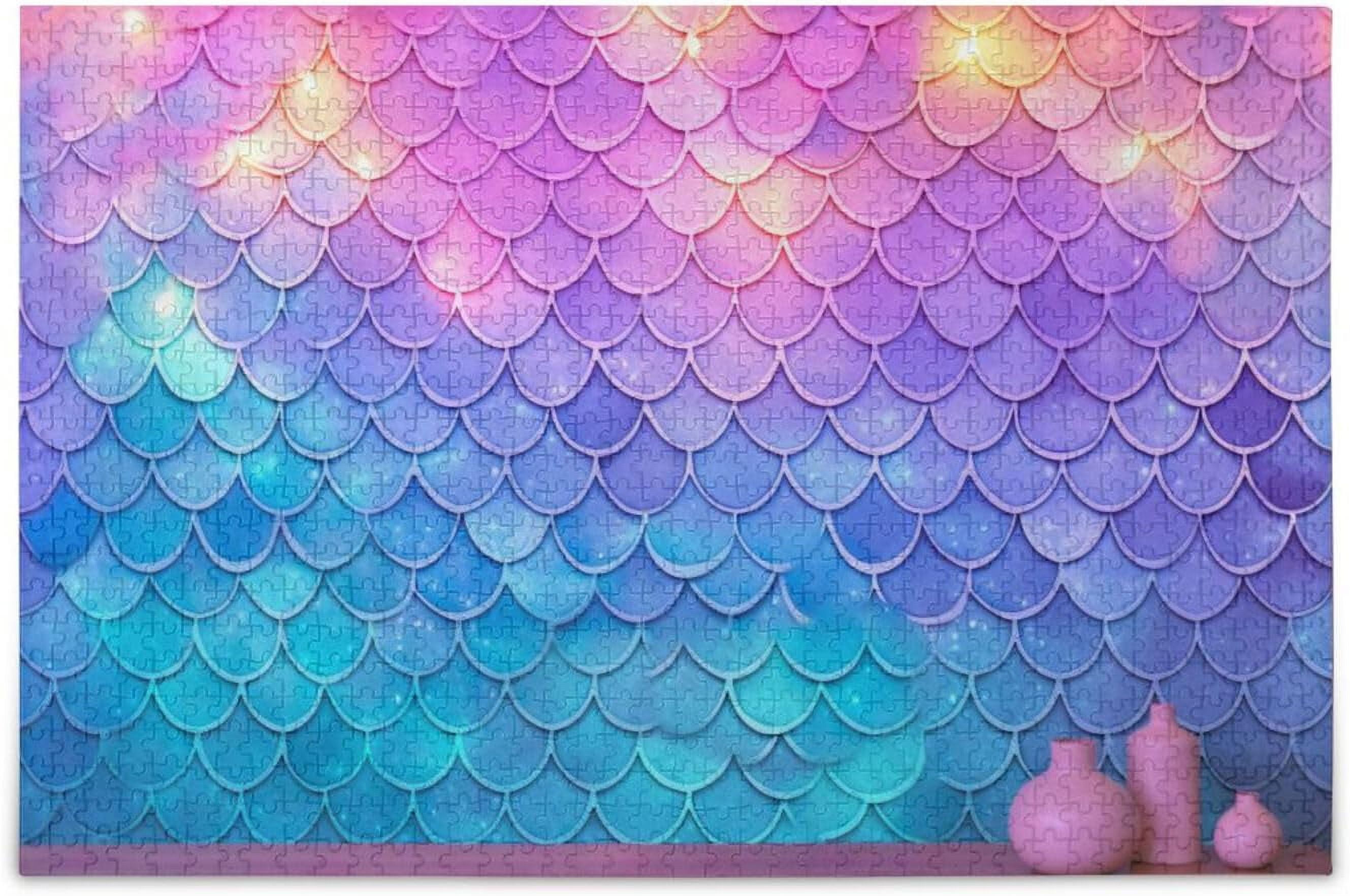 Dreamtimes Mermaid Scale Jigsaw Puzzles for Adults 1000 Pieces ...
