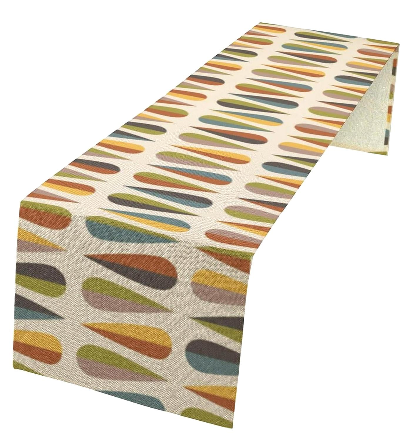 Dreamtimes Mid Century Table Runner, Contemporary Geometric Design ...