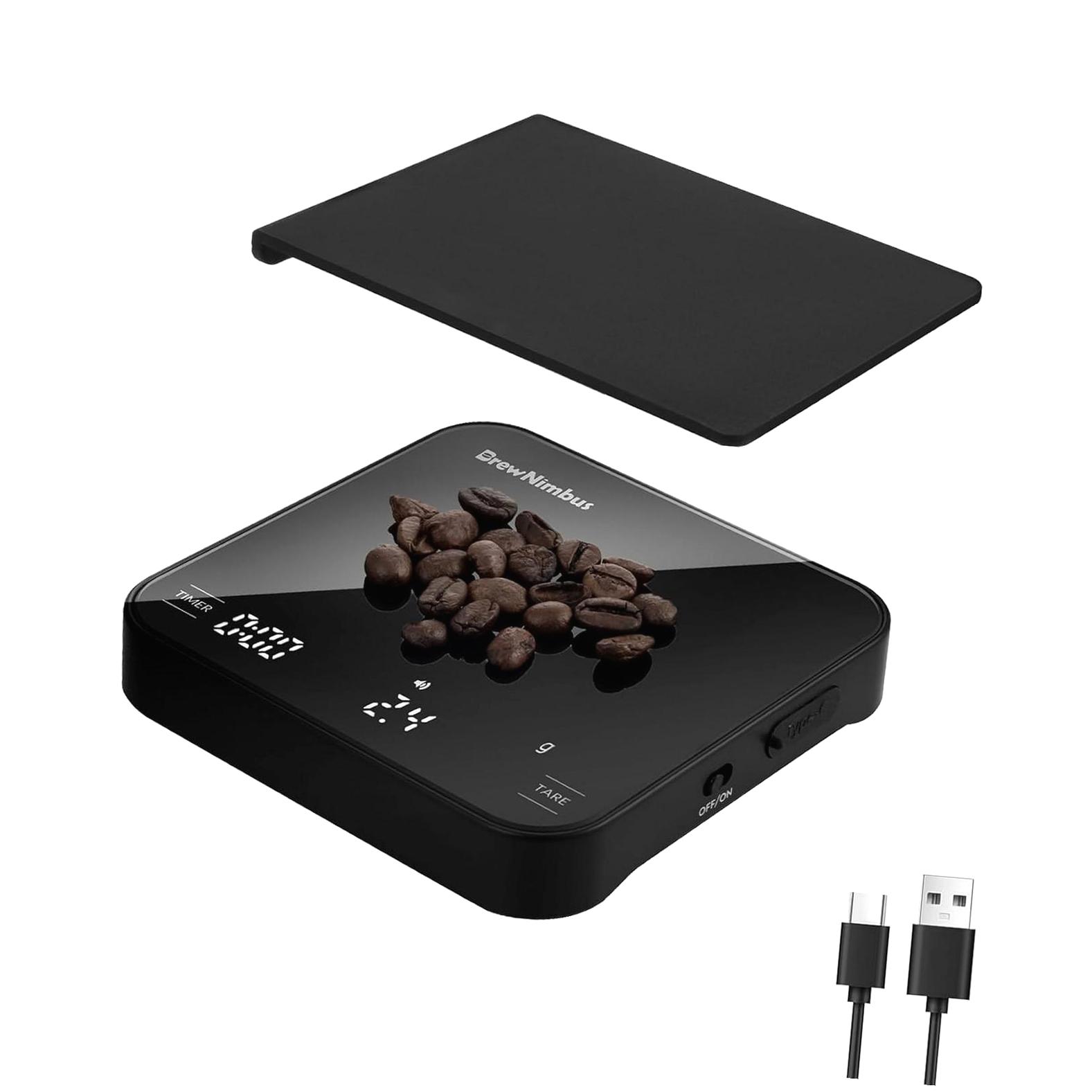 Dreamtimes Mini Coffee Scale with Timer, 2kg/0.1g High Precision Scale ...
