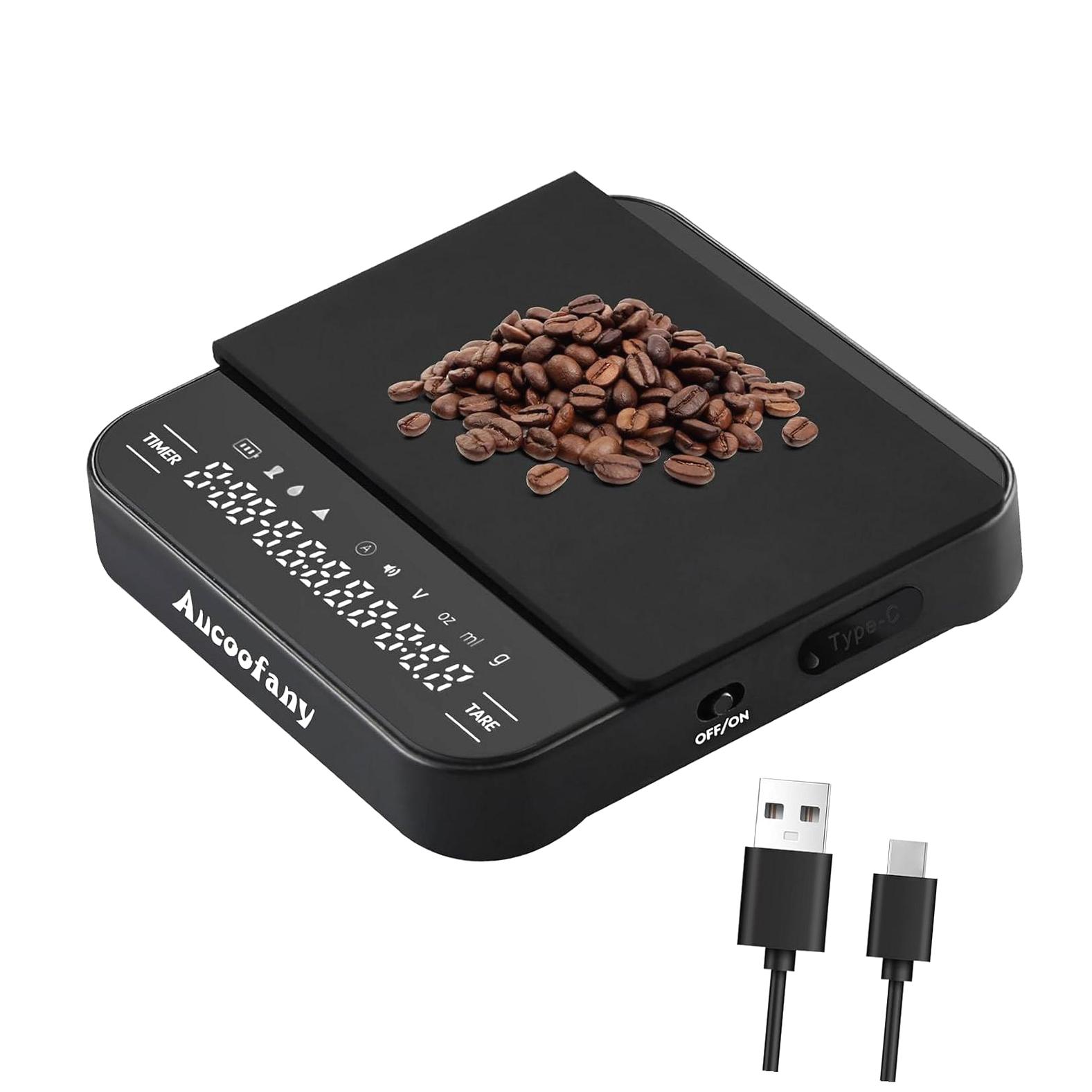 Dreamtimes Mini Coffee Scale with Timer, Rechargeable Espresso Scale ...