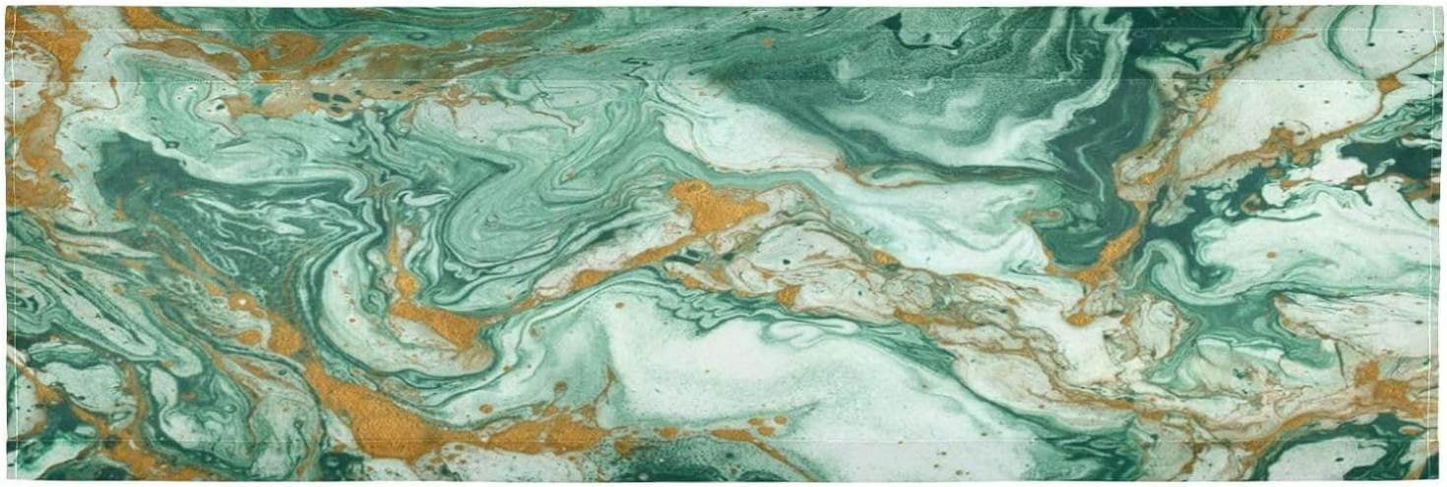 Dreamtimes Mixed Color Marble Texture Valance Curtains for Kitchen or ...