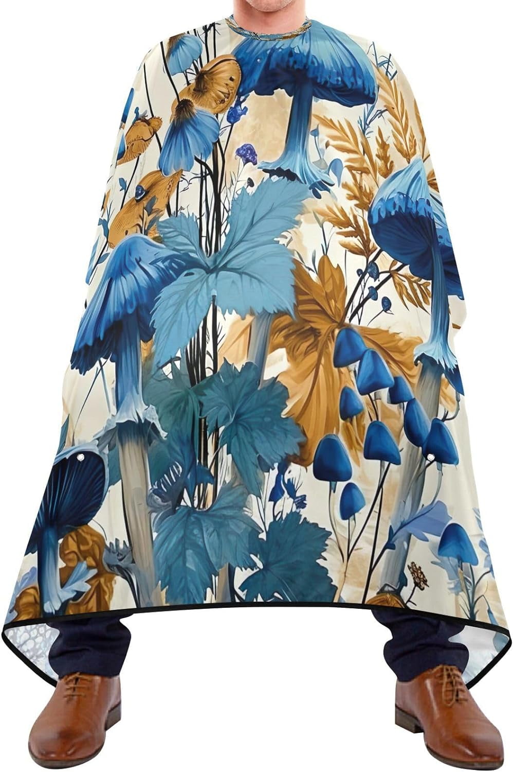 Dreamtimes Mushroom Flower Salon Cape, Hair Cutting Cape with Snaps ...