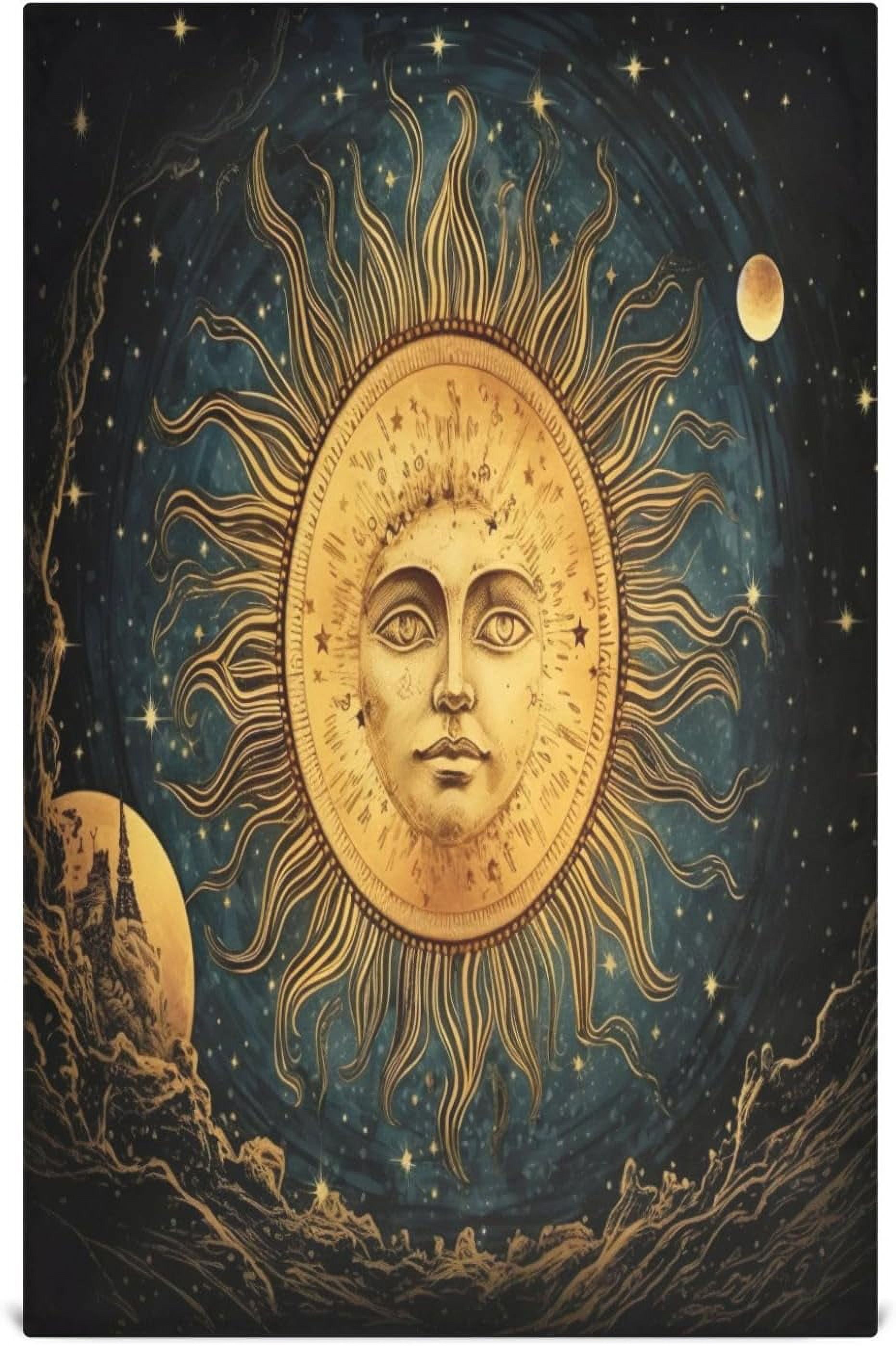 Dreamtimes Mysterious Sun Kitchen Towels, 18 x 28 Inch Super Soft and ...