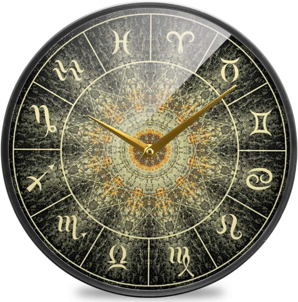 Dreamtimes Mystic Zodiac Constellation Vintage Pattern Round Wall Clock ...