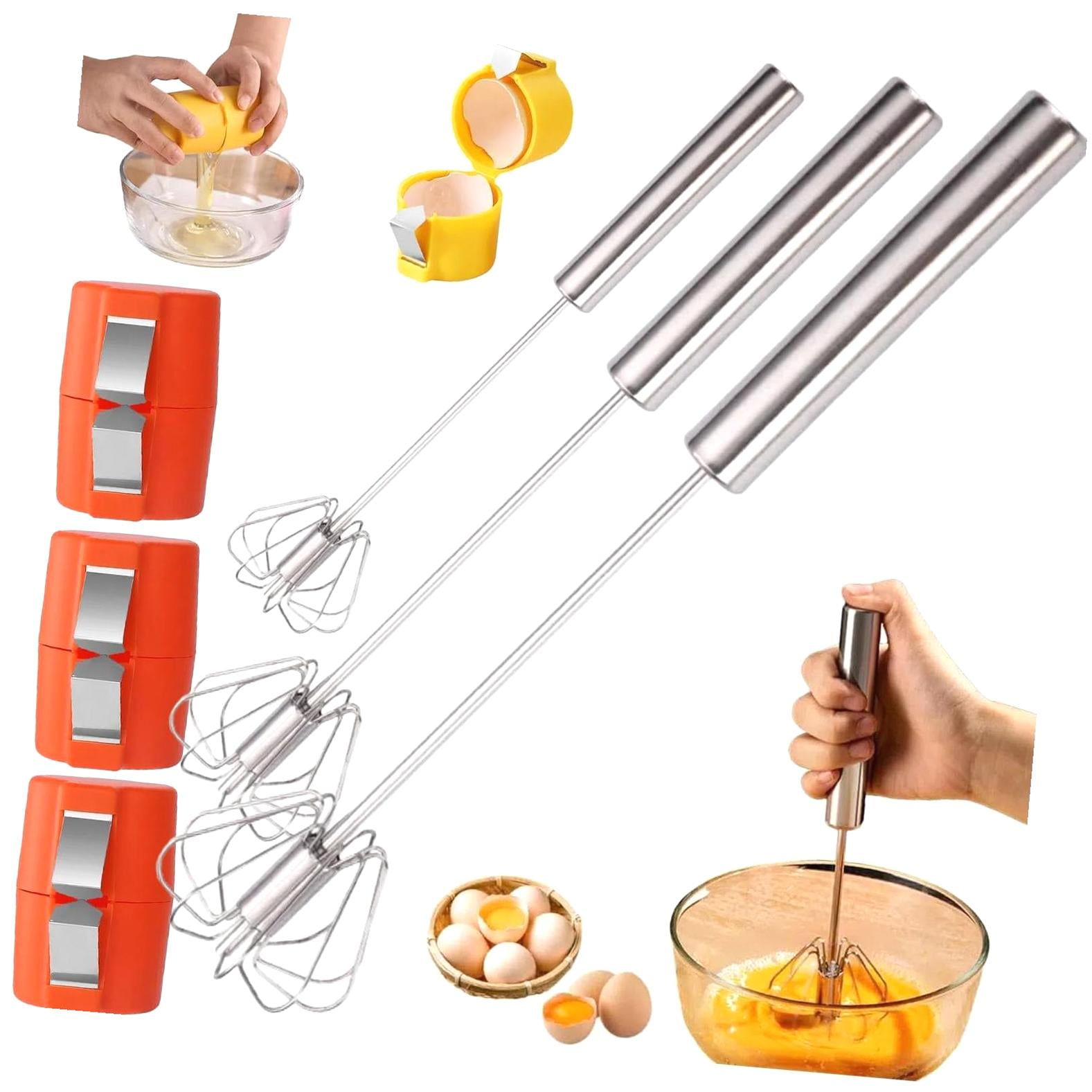 Dreamtimes New Stainless Steel Whisk, 2025 Upgarded Hand Mixer Whisk ...