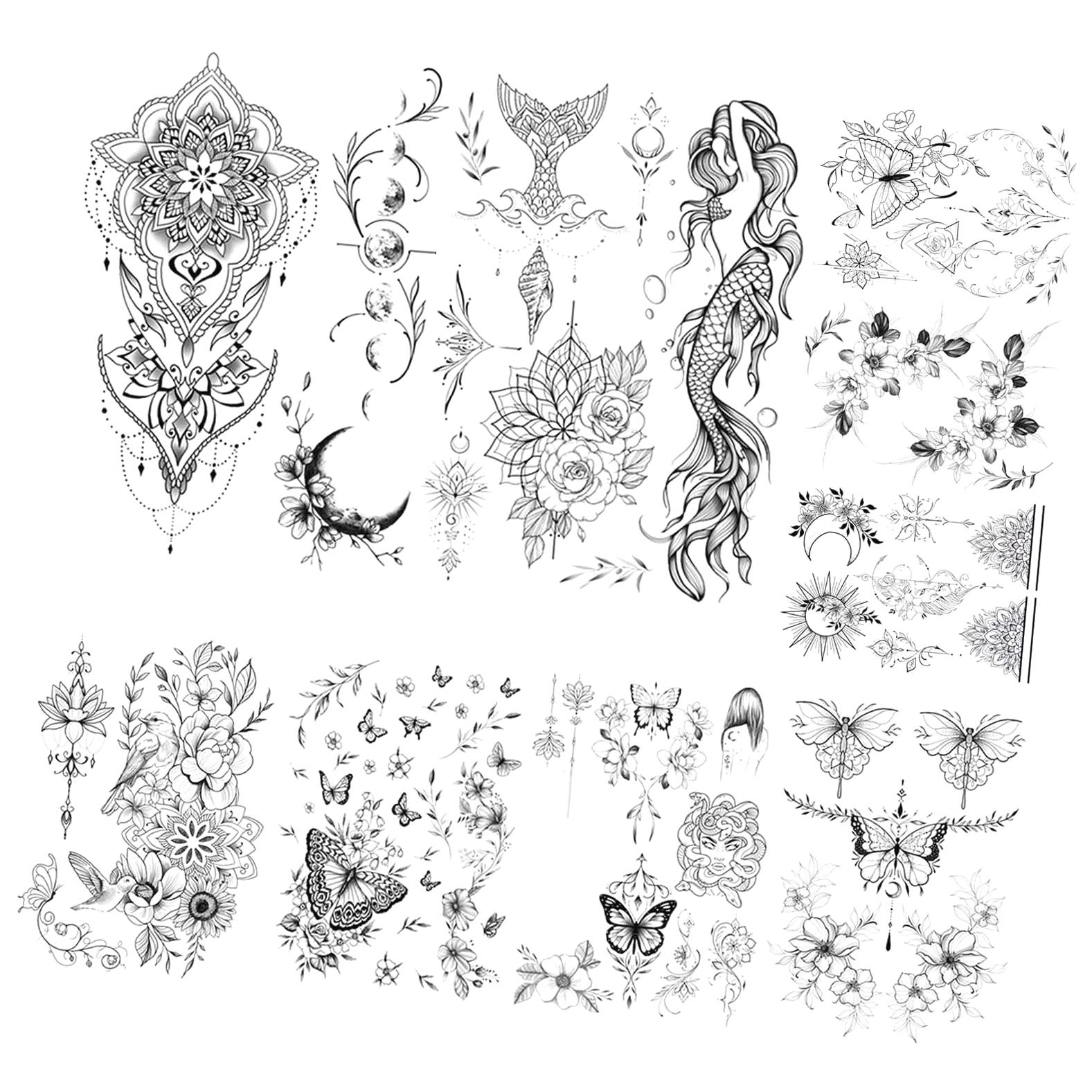 Dreamtimes Newest Temporary Tattoo Collection for Women and Girls, 9 ...