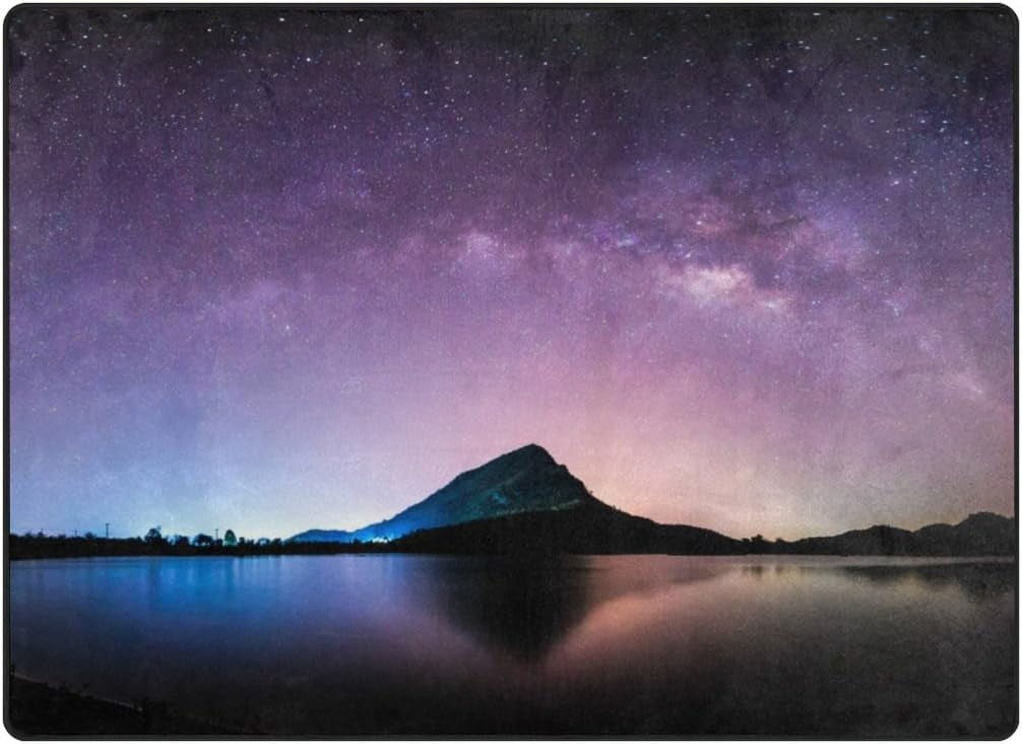 Dreamtimes Night Landscape Mountain 80 x 58 inches Lightweight Soft ...