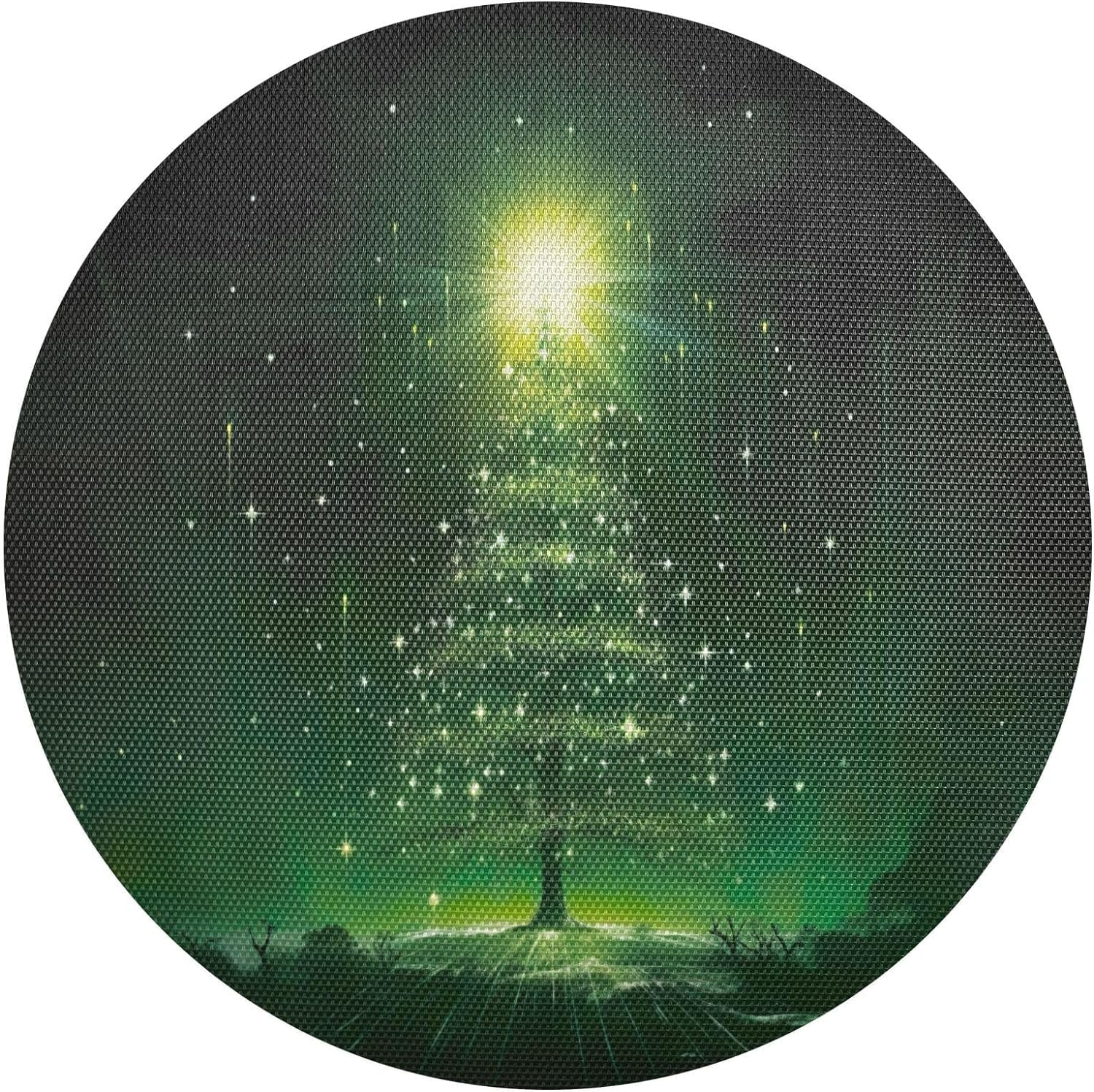 Dreamtimes Olive Green Glowing Christmas Tree Placemats Set of 1 Non ...