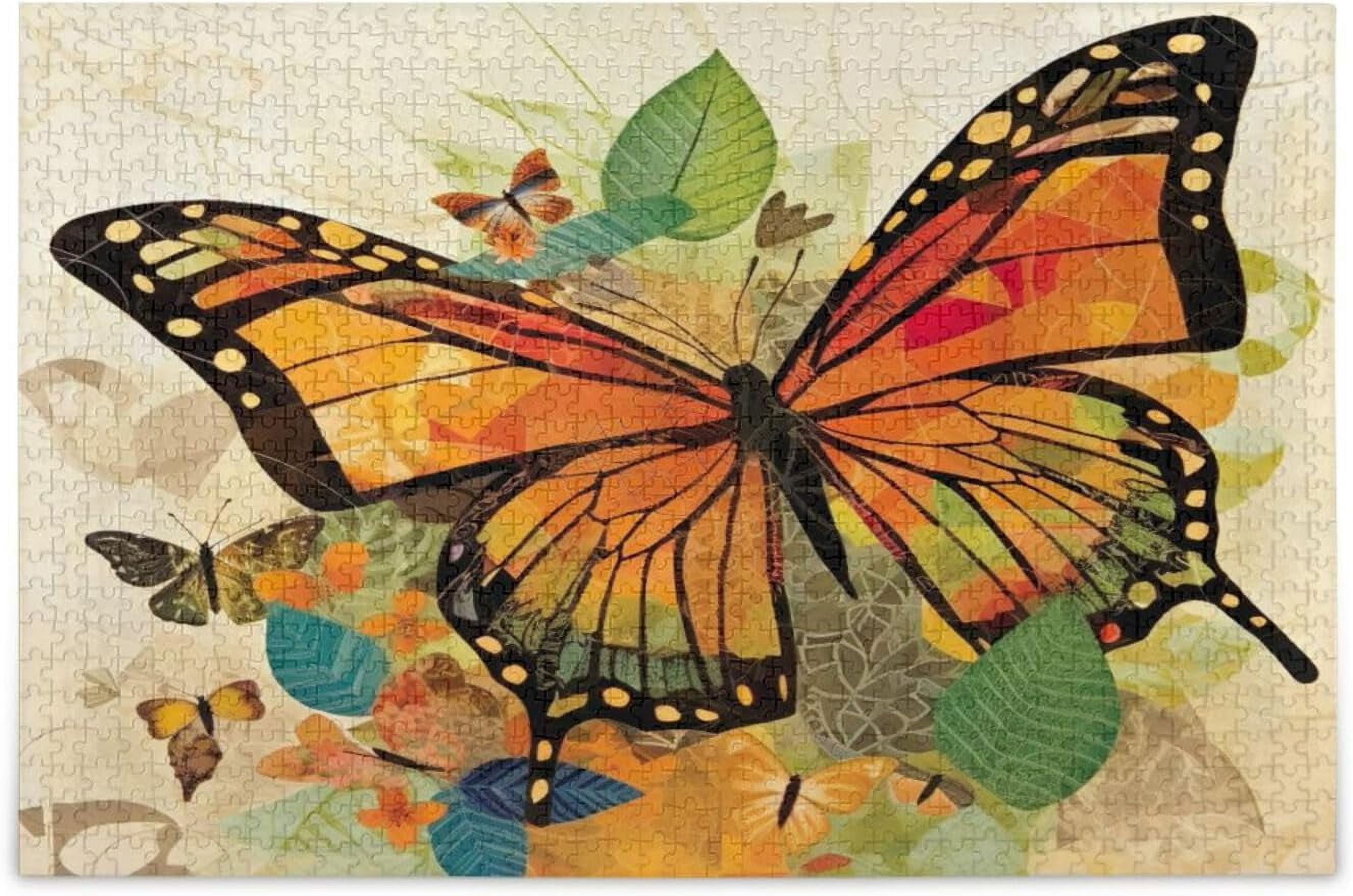 Dreamtimes Orange Butterfly 1000 Piece Large Jigsaw Puzzle for Adults ...