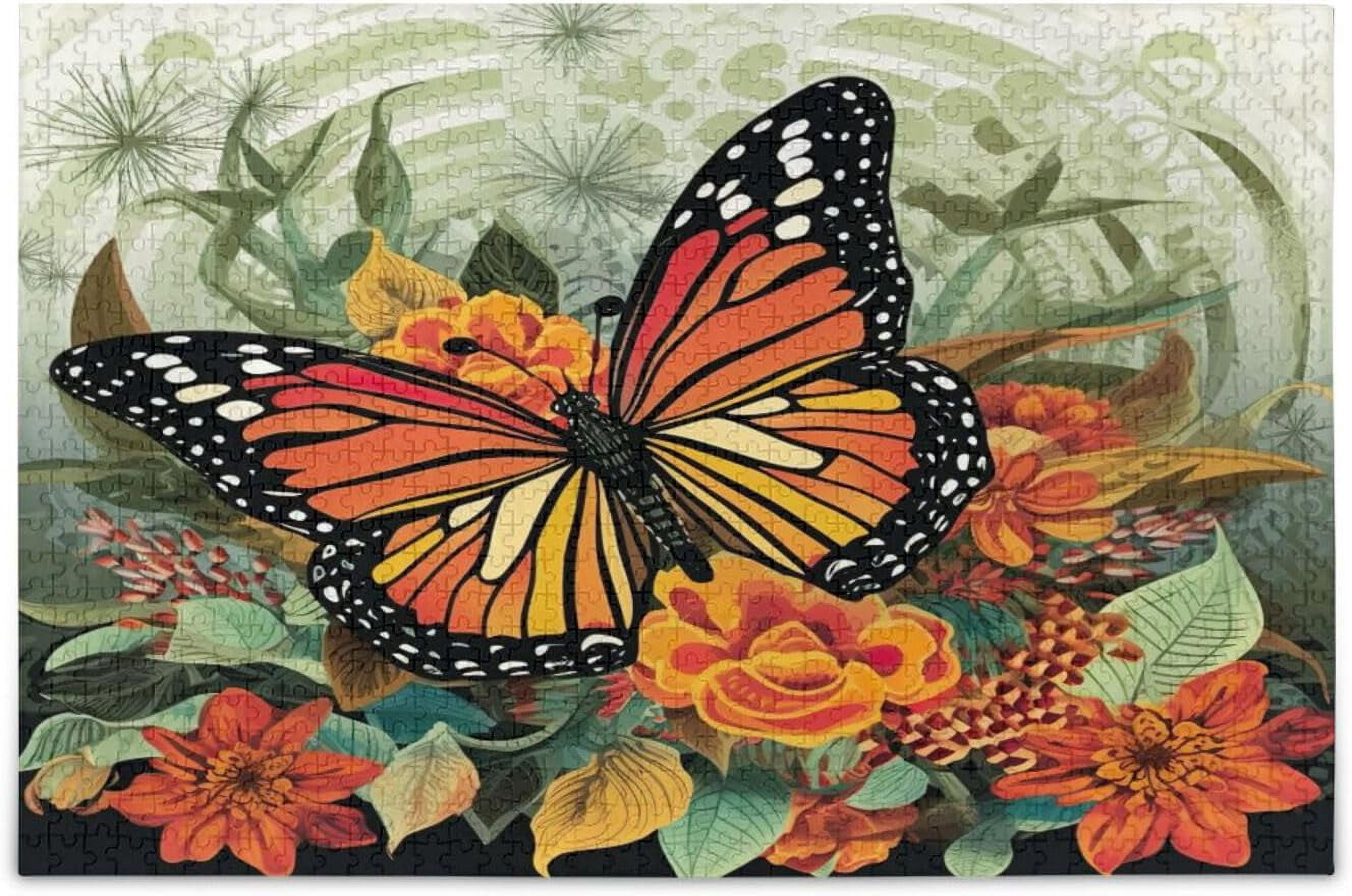 Dreamtimes Orange Butterfly 500 Piece Large Jigsaw Puzzle for Adults ...