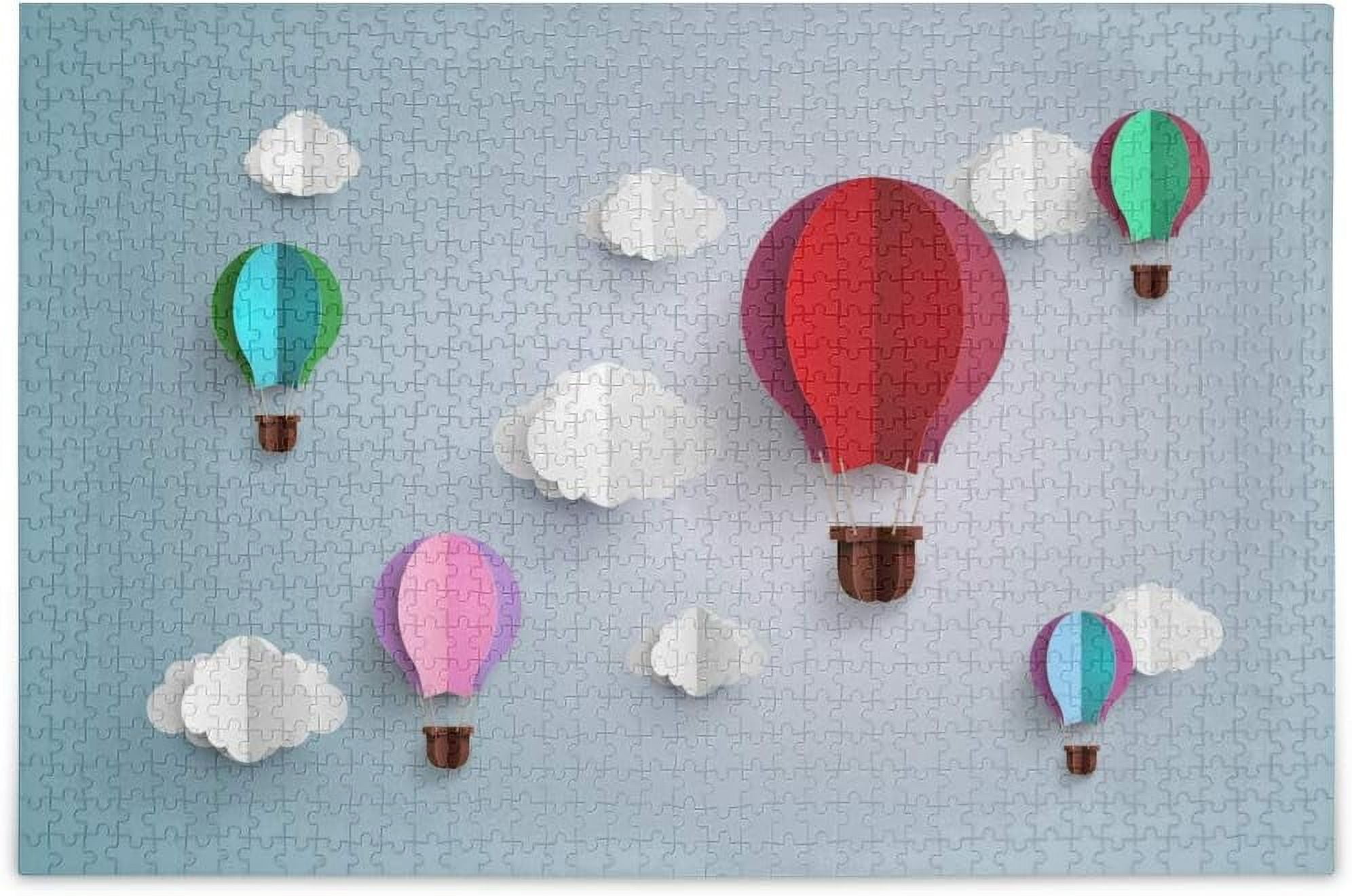 Dreamtimes Origami Colorful Hot Air Balloon On Blue Sky and White Cloud ...