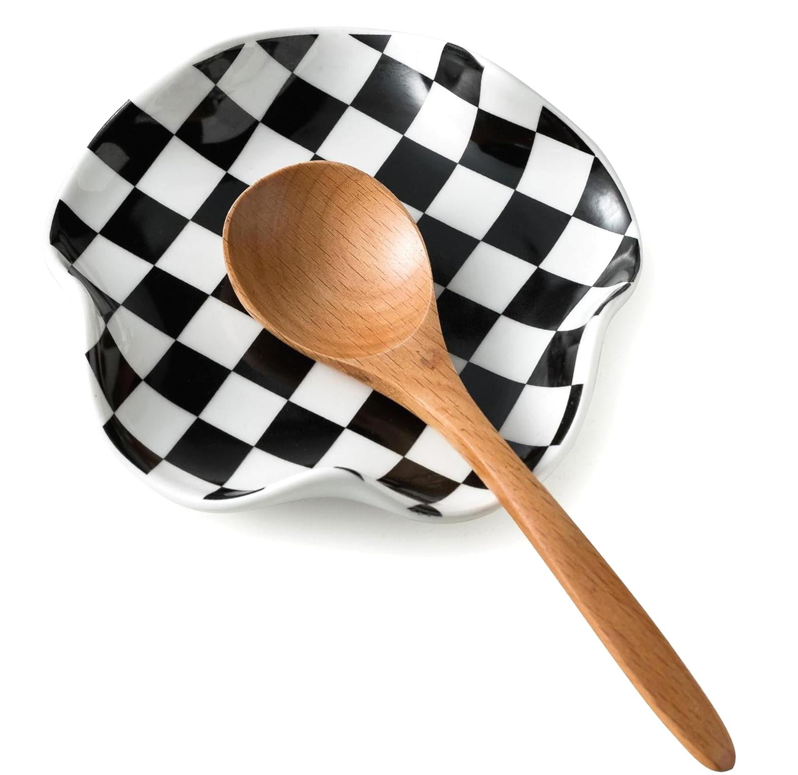 Dreamtimes Pair of Spoon Rests, 5.3-Inch Ceramic Utensil Holders for ...