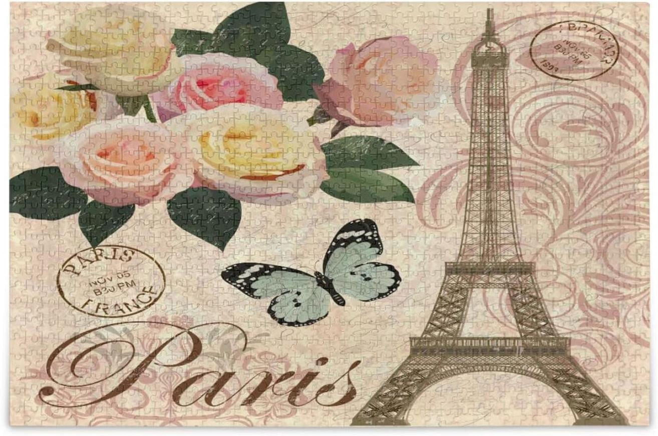 Dreamtimes Paris Tower and Rose Wooden Jigsaw Puzzles, Intellectual ...