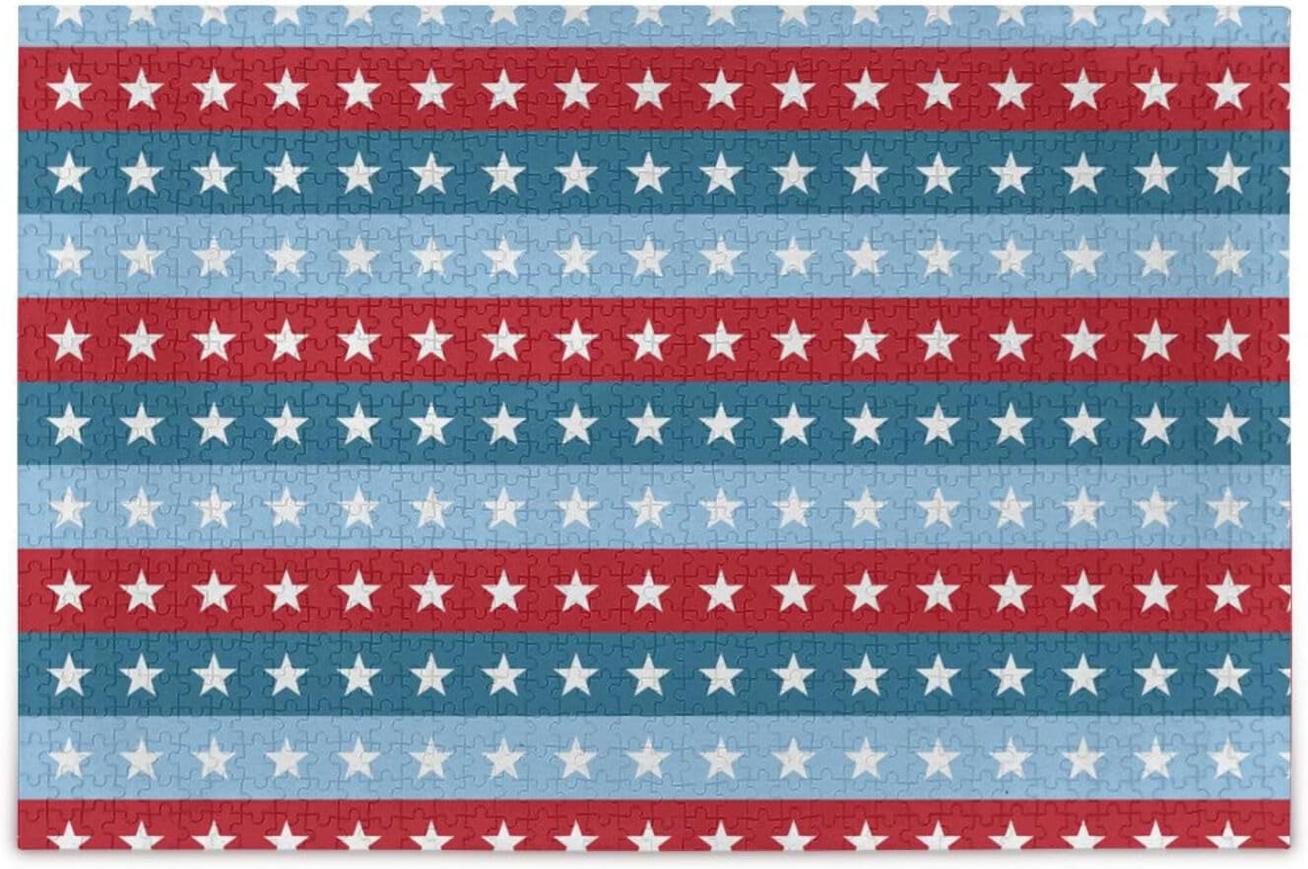 Dreamtimes Patriotic Star Jigsaw Puzzle for Adults Teens Kids, 1000 ...