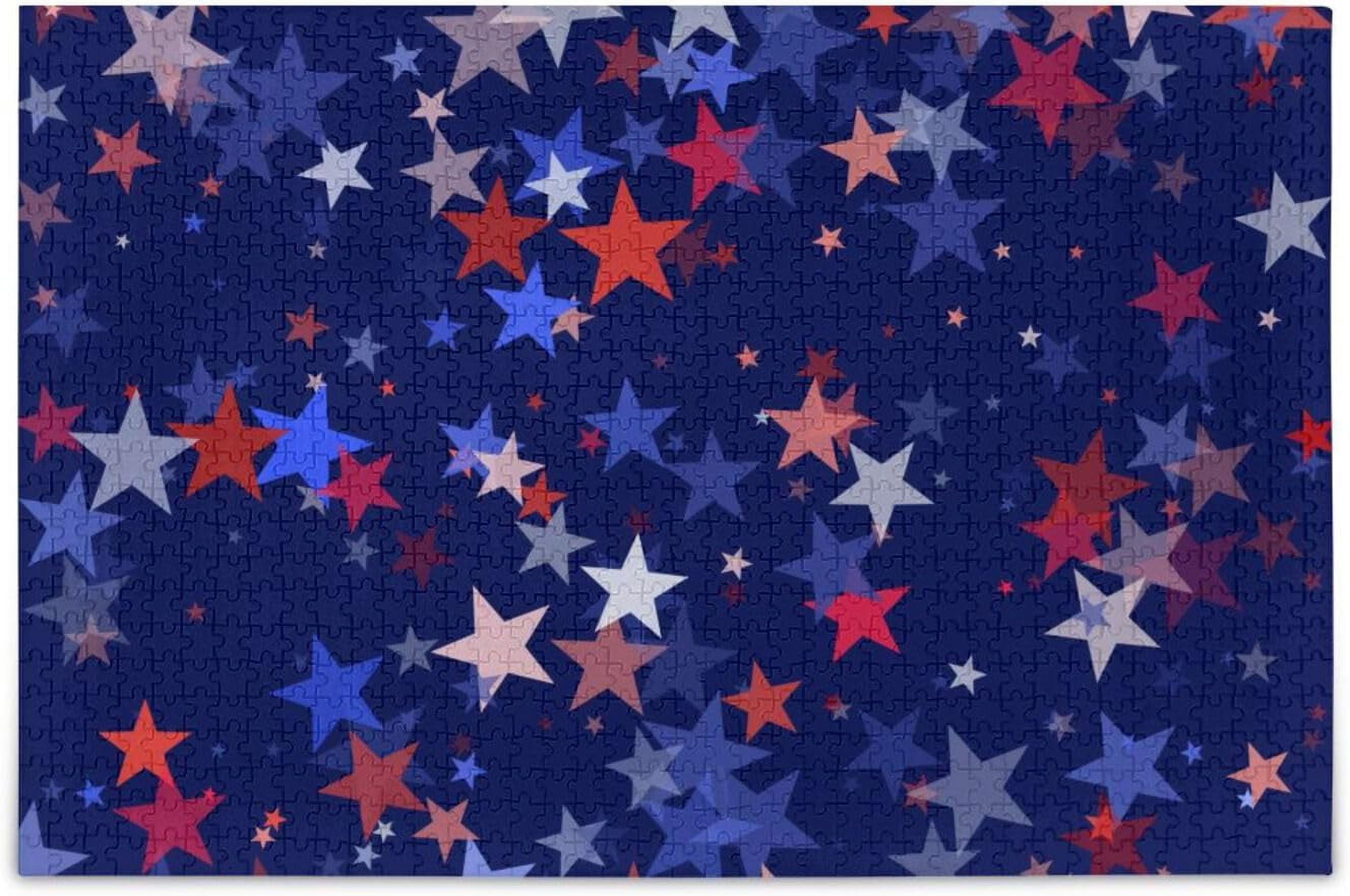 Dreamtimes Patriotic Star Jigsaw Puzzle for Adults Teens Kids, 1000 ...