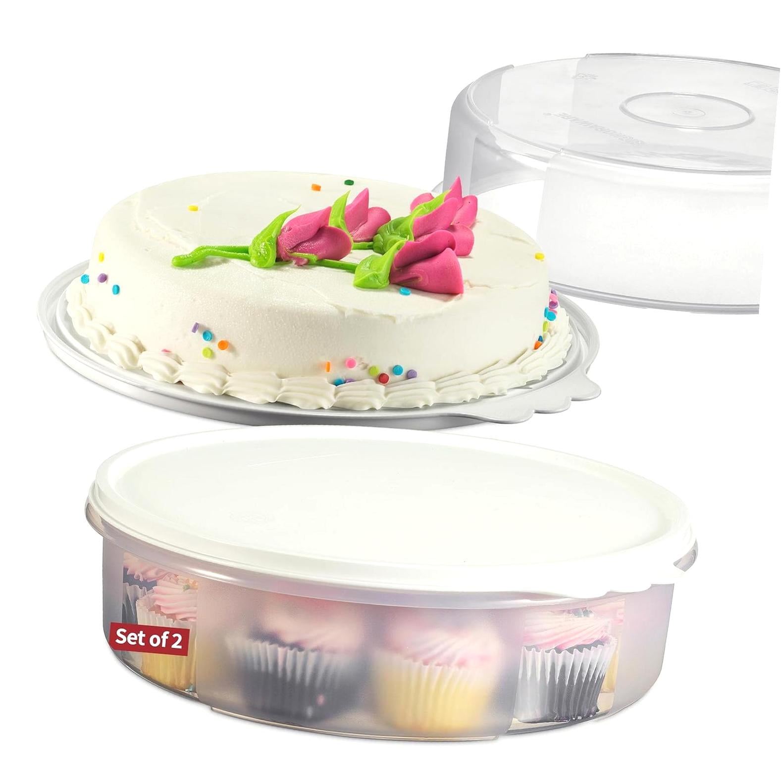 Dreamtimes Pie with Lid – 2-Piece Versatile Cupcake Pie Container for 2 ...