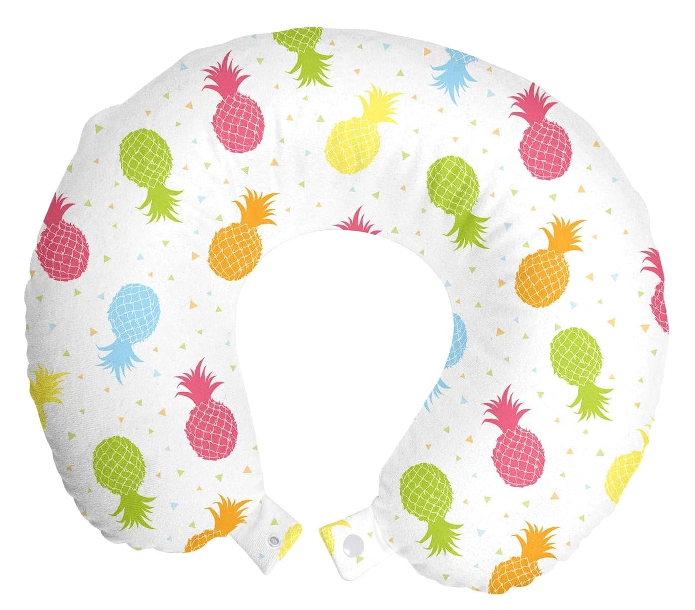 Dreamtimes Pineapple Themed Travel Neck Pillow, Bright Pineapple ...