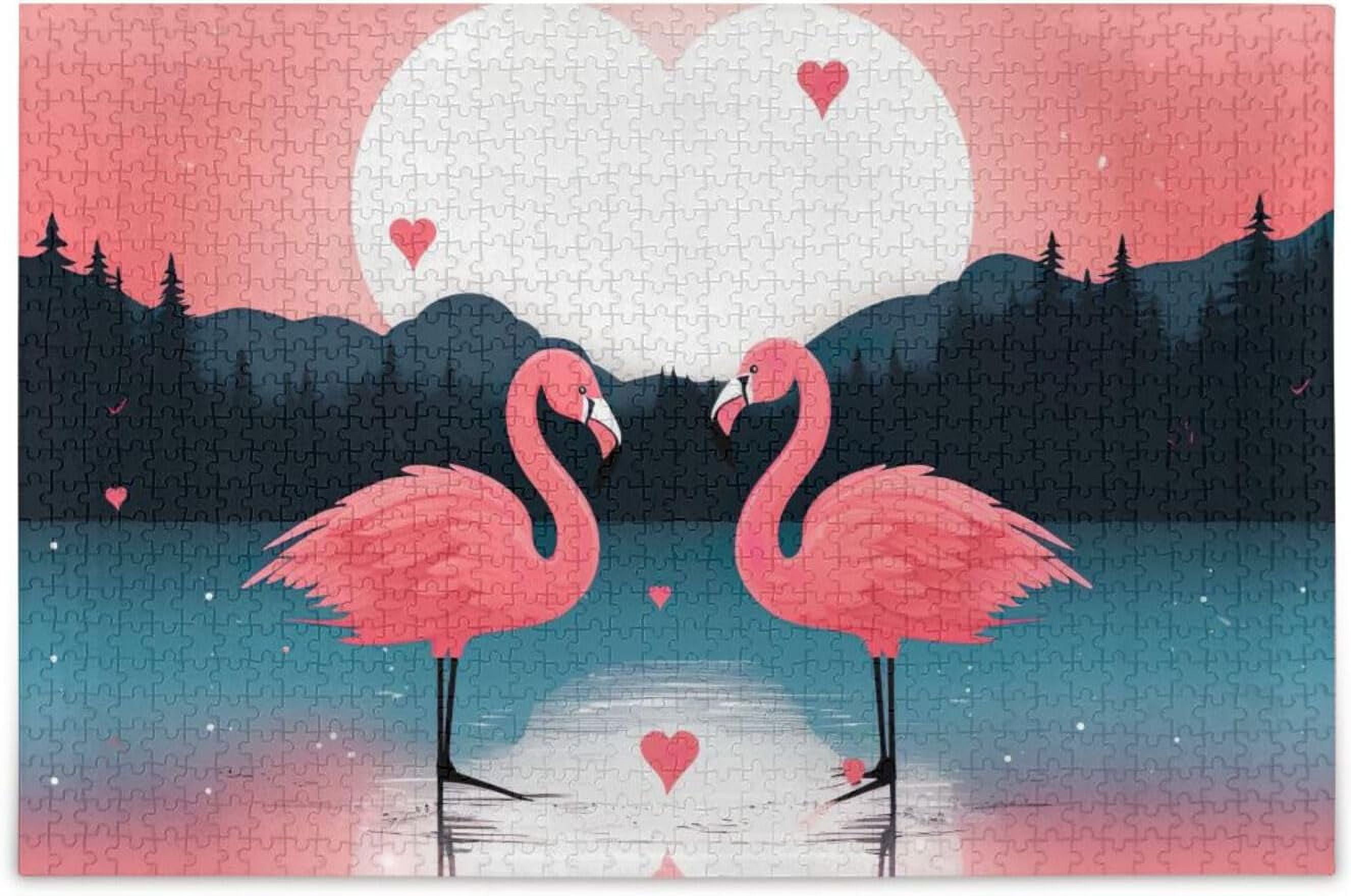 Dreamtimes Pink Flamingo Jigsaw Puzzle for Adults Teens Kids, 500 ...