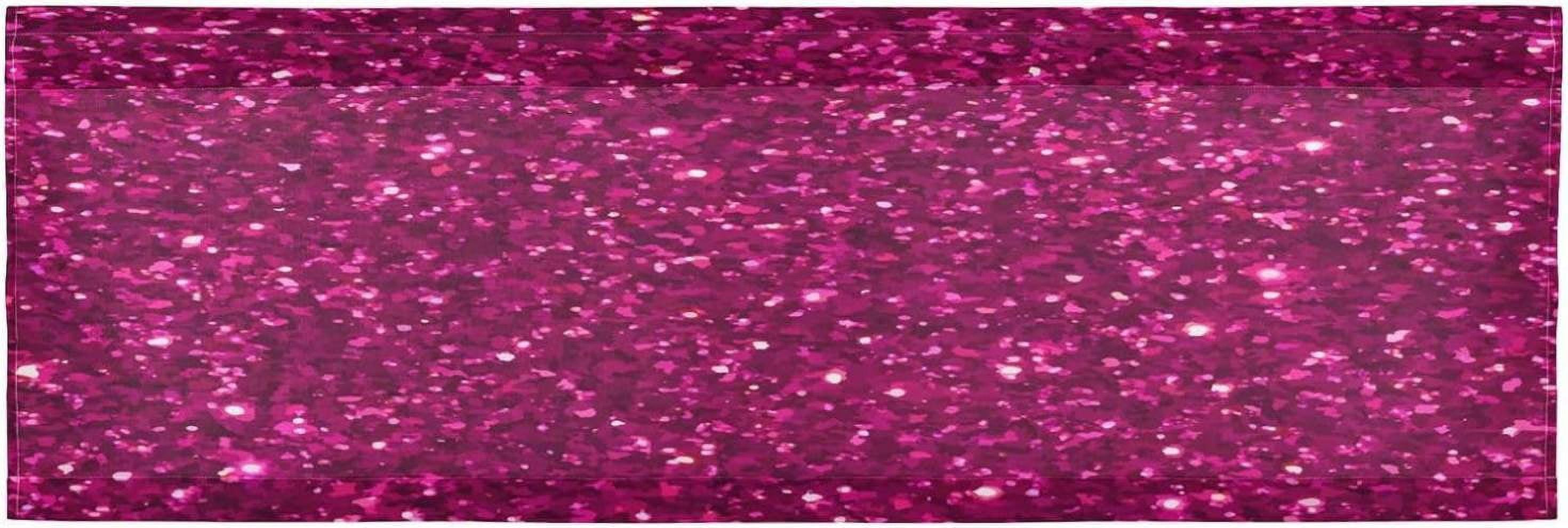Dreamtimes Pink Glitter Texture Valance Curtains for Kitchen or ...
