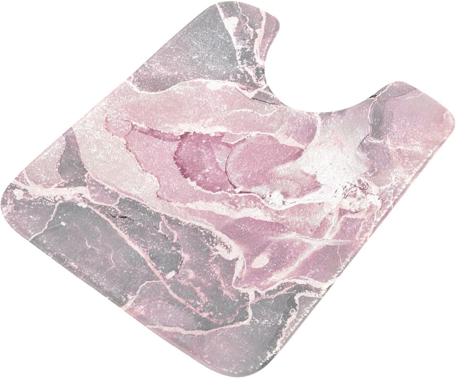 Dreamtimes Pink Marble Texture High Absorbent U-Shaped Contour Toilet ...